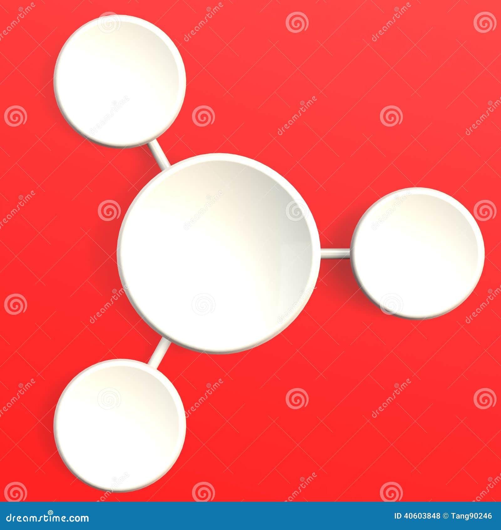 Wit Diagram Met Rode Achtergrond Stock Illustratie - Illustration of ...