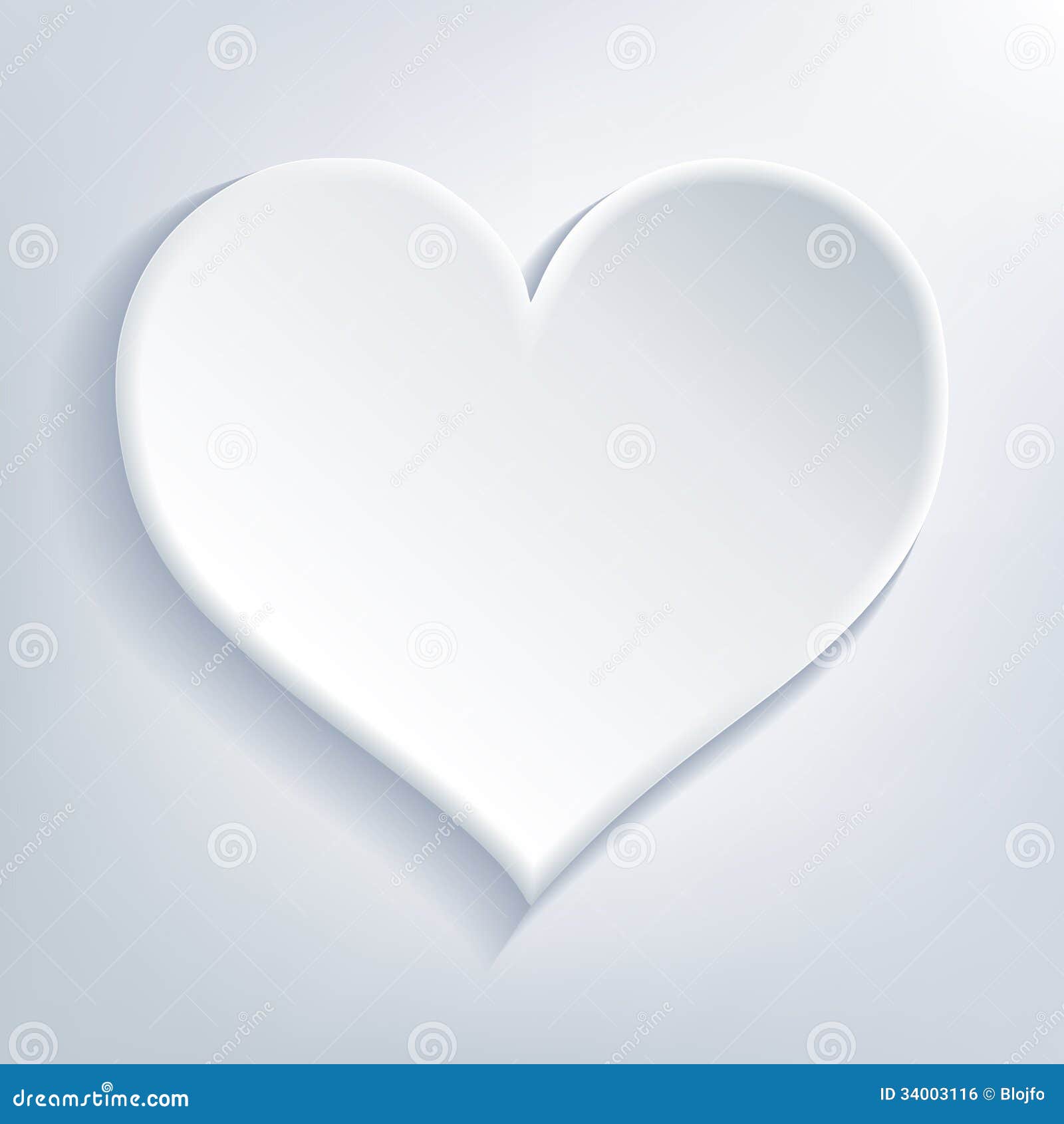 Wit hart vector illustratie. Illustration of leeg, achtergrond - 34003116