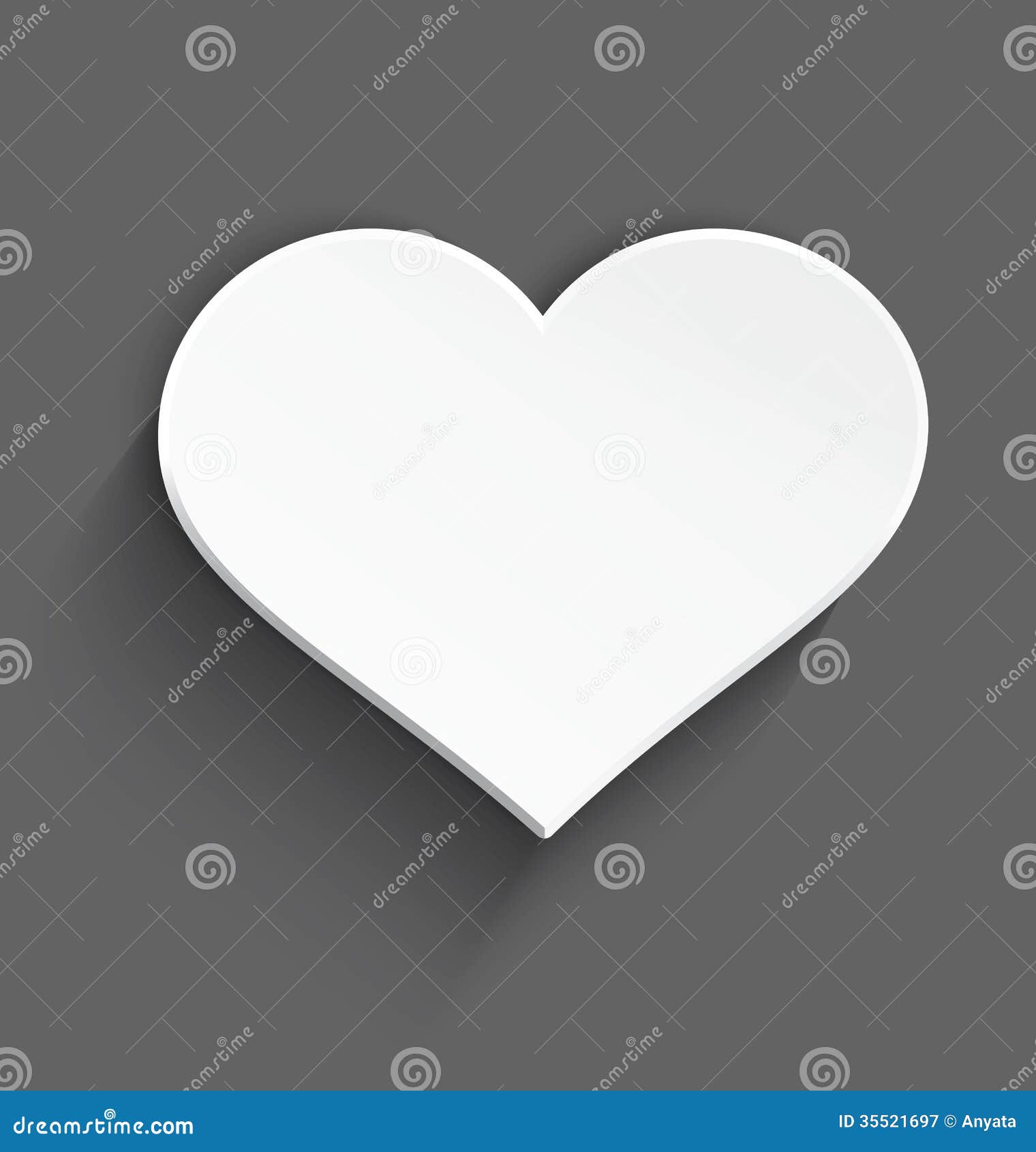 Wit hart vector illustratie. Illustration of vector, grijs - 35521697