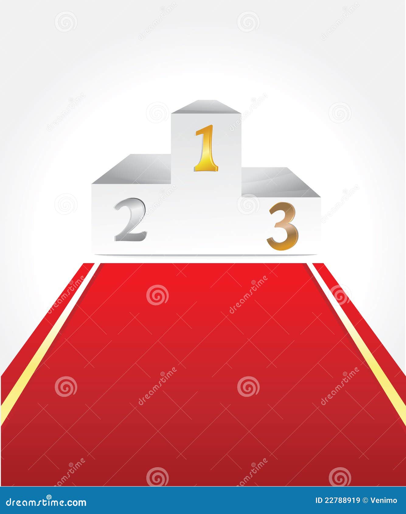 Wit Podium Met Drie Plaatsen Vector Illustratie - Illustration of ...