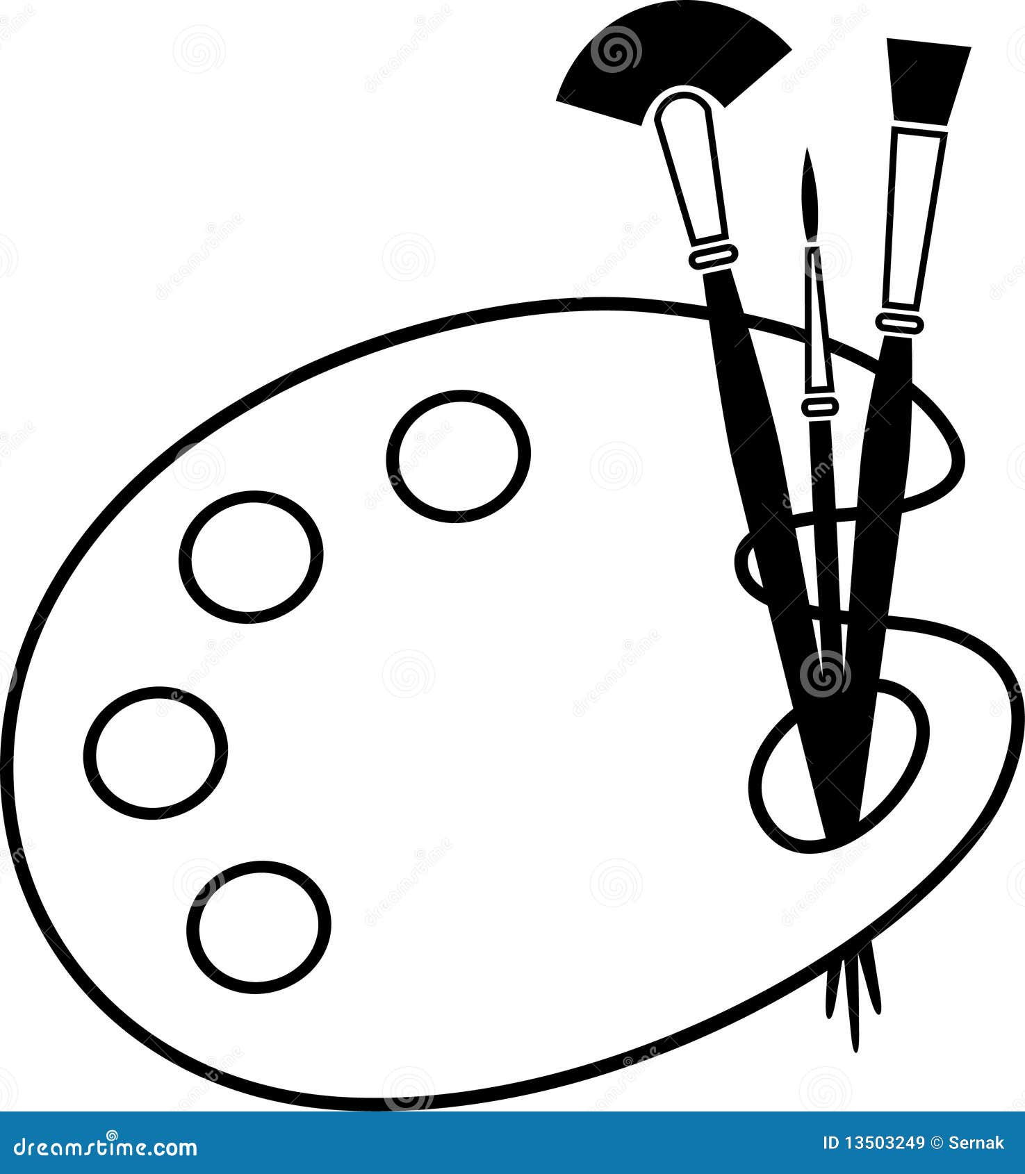 Wit verfpalet vector illustratie. Illustration of kunstenaar - 13503249