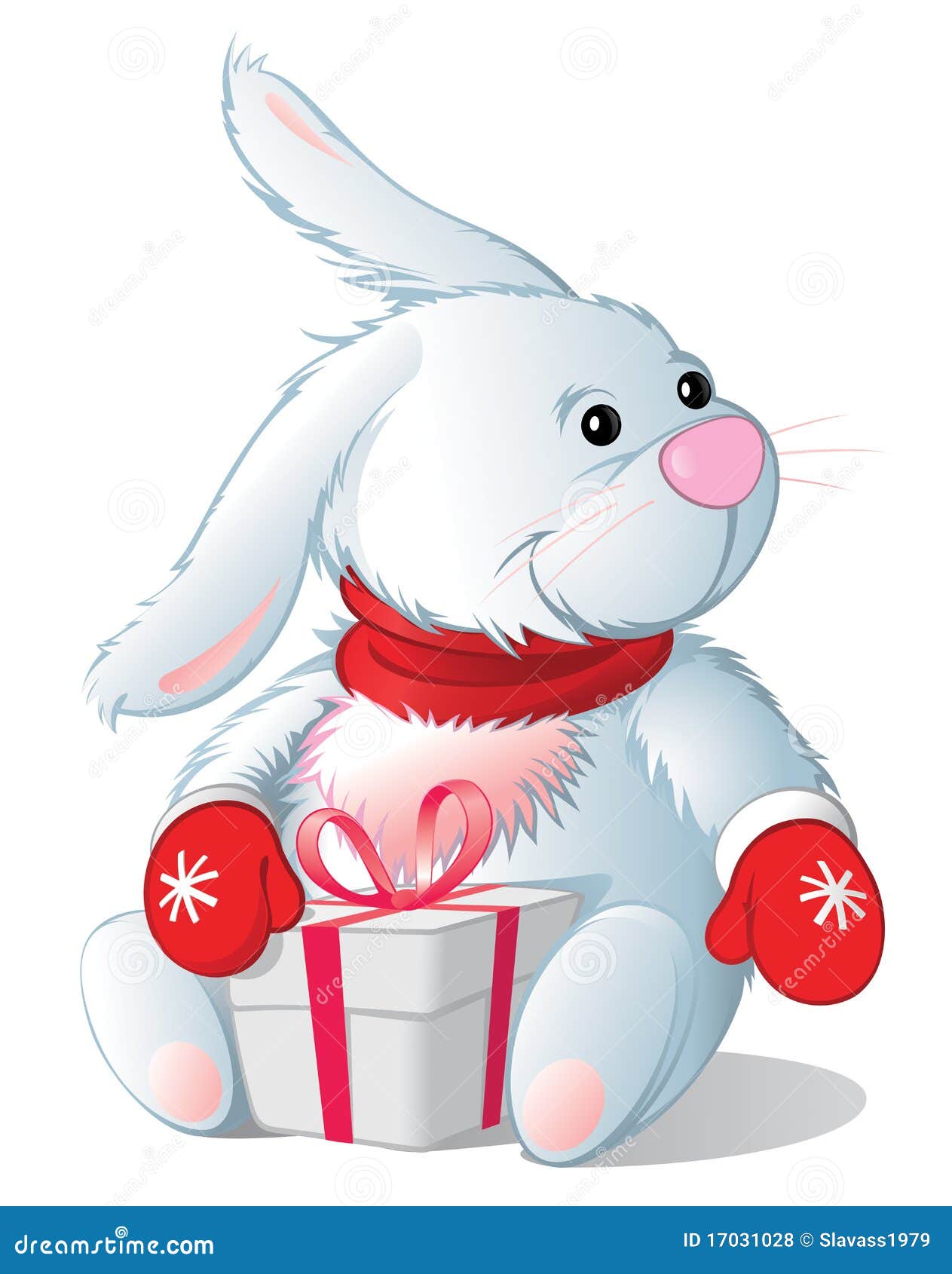 Wit weinig haas vector illustratie. Illustration of sneeuwvlok - 17031028