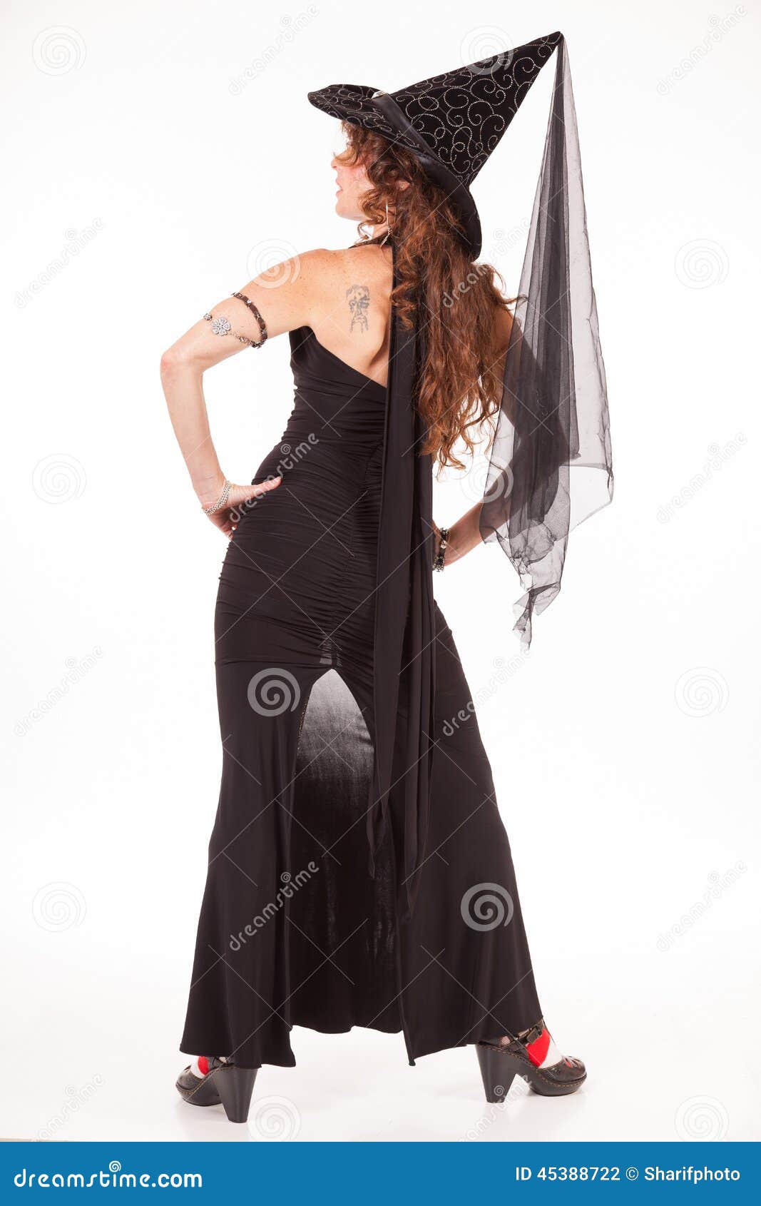 Witch backside view stock photo. Image of attractive - 45388722