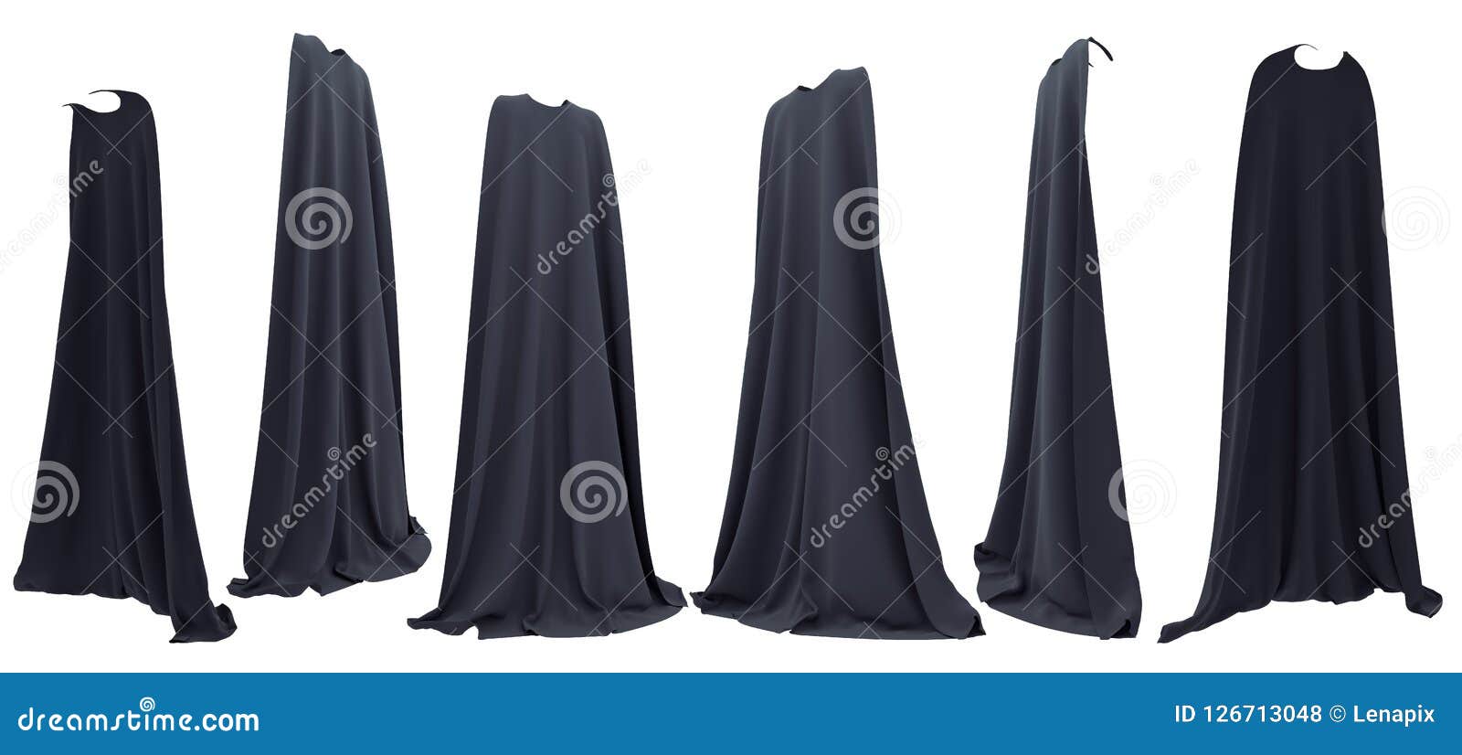 Black Cape, Superhero Cape, Dracula Vampire Carnival Costume. Vector ...