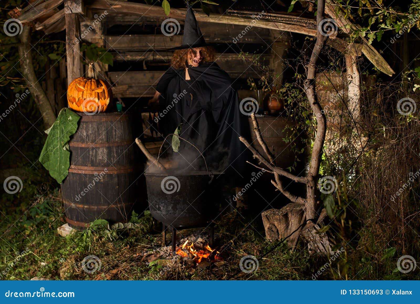 Witch boiling spells stock image. Image of creepy, dark - 133150693