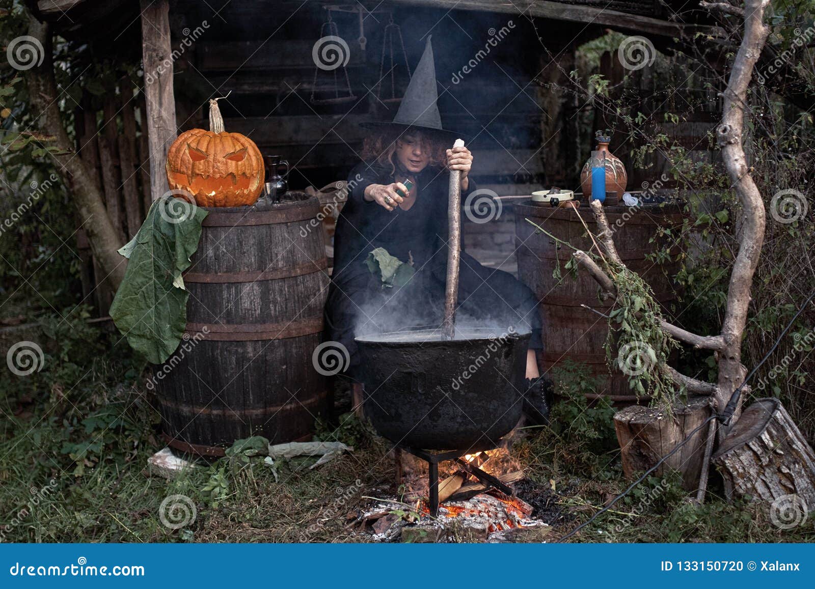Witch boiling spells stock photo. Image of iron, mystery - 133150720