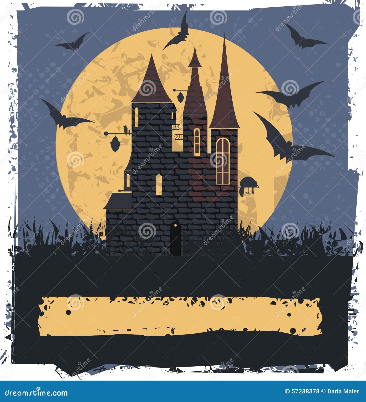 Witch Castle stock vector. Illustration of hill, danger - 57288378