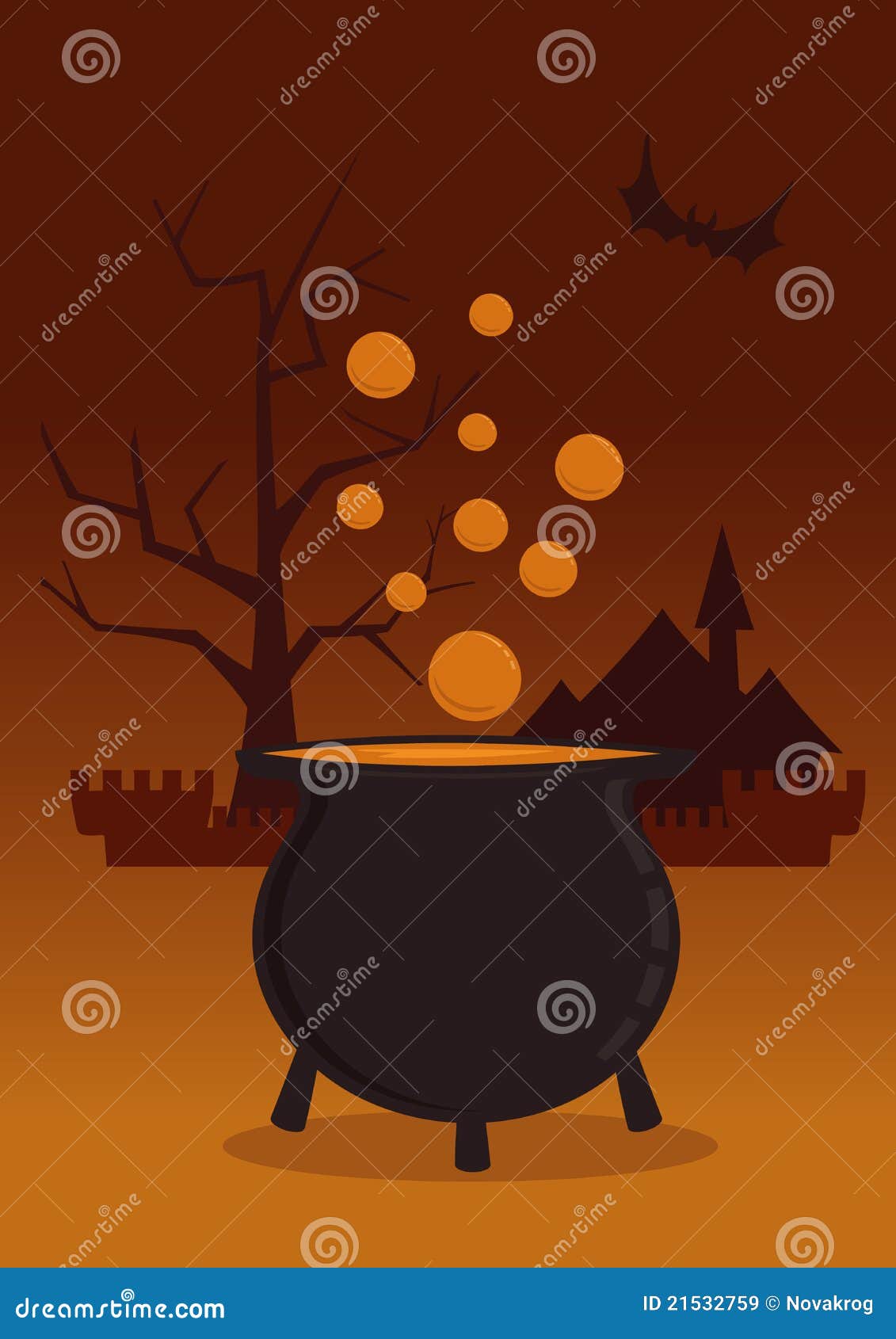 Witch Cauldron stock vector. Illustration of design, abstract - 21532759