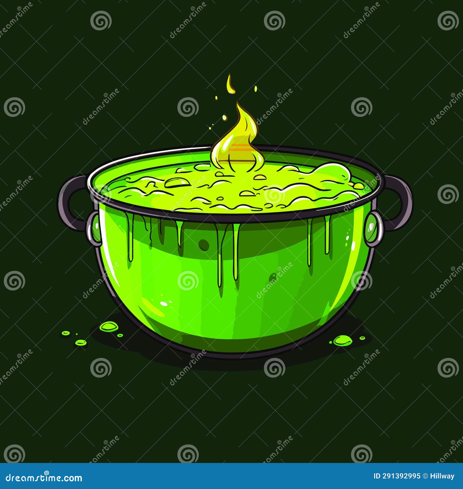 Witch Cauldron with Bubbling Liquid Magic Potion. Symbol of Witchcraft ...