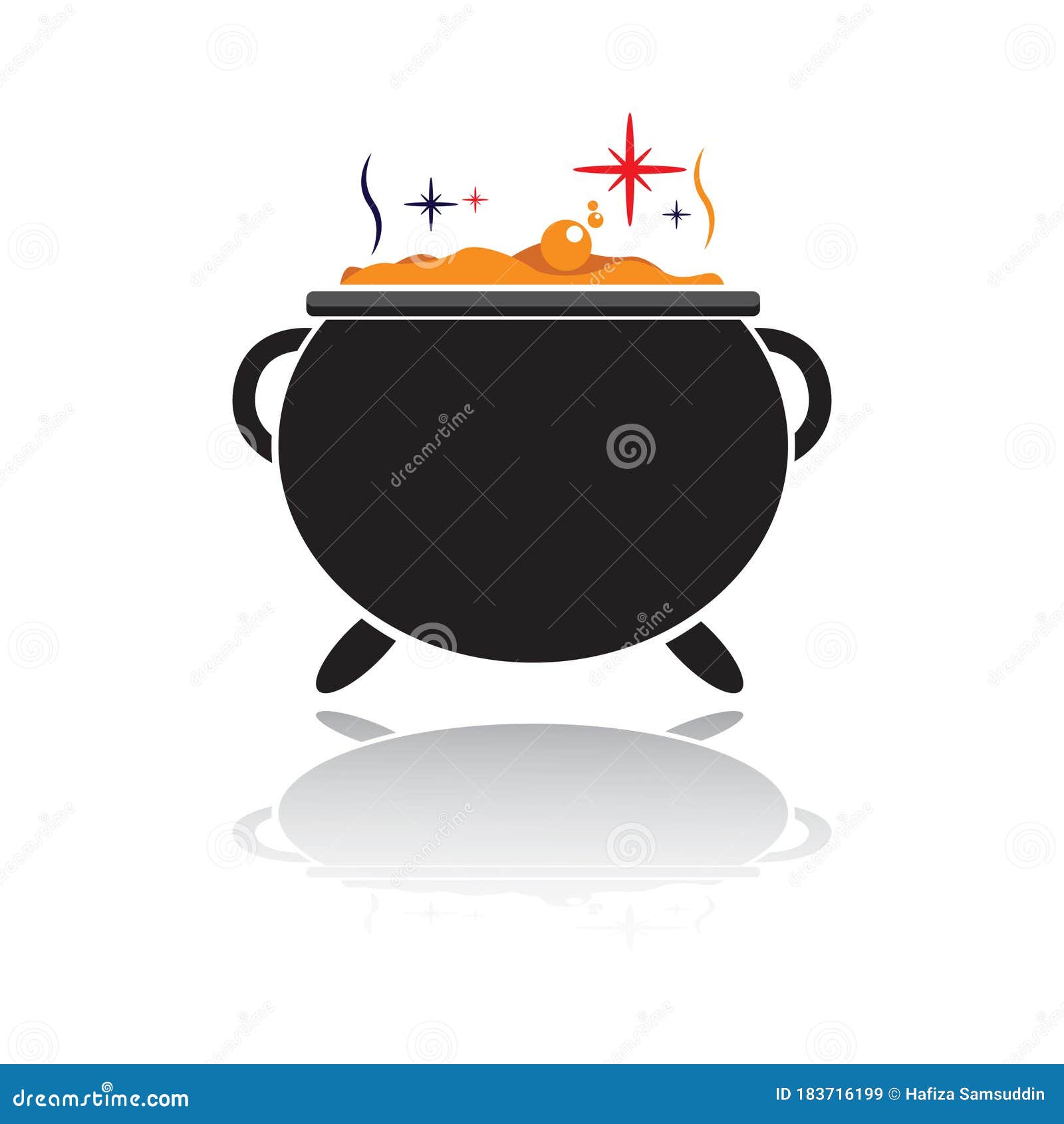 Witch Cauldron. Vector Illustration Decorative Background Design Stock ...