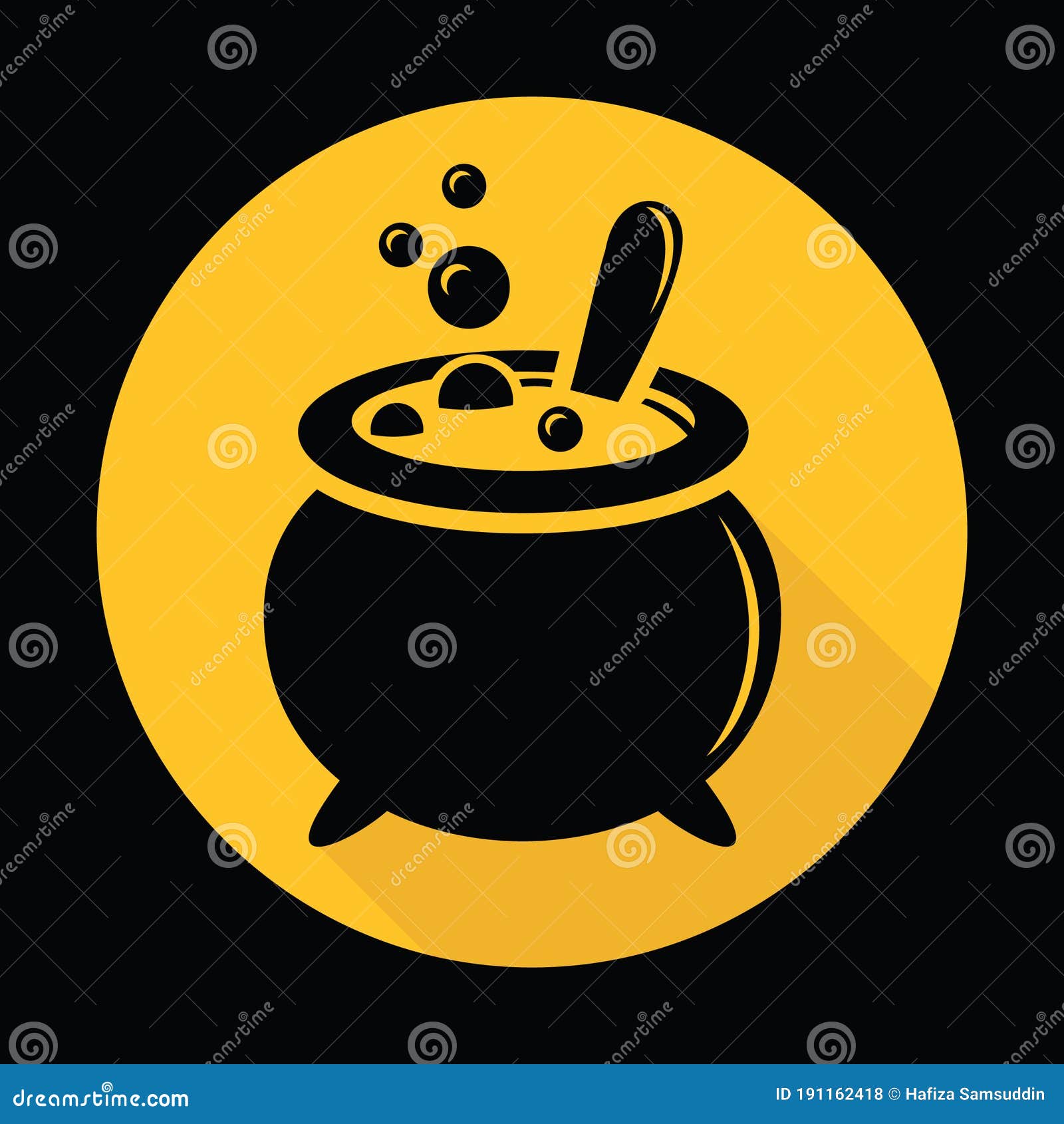 Witch Cauldron. Vector Illustration Decorative Design Stock Vector ...
