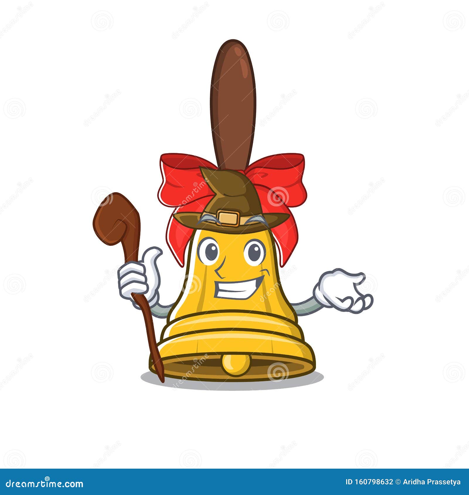 Witch Christmas Bells Isolated in the Cartoon Stock Vector ...