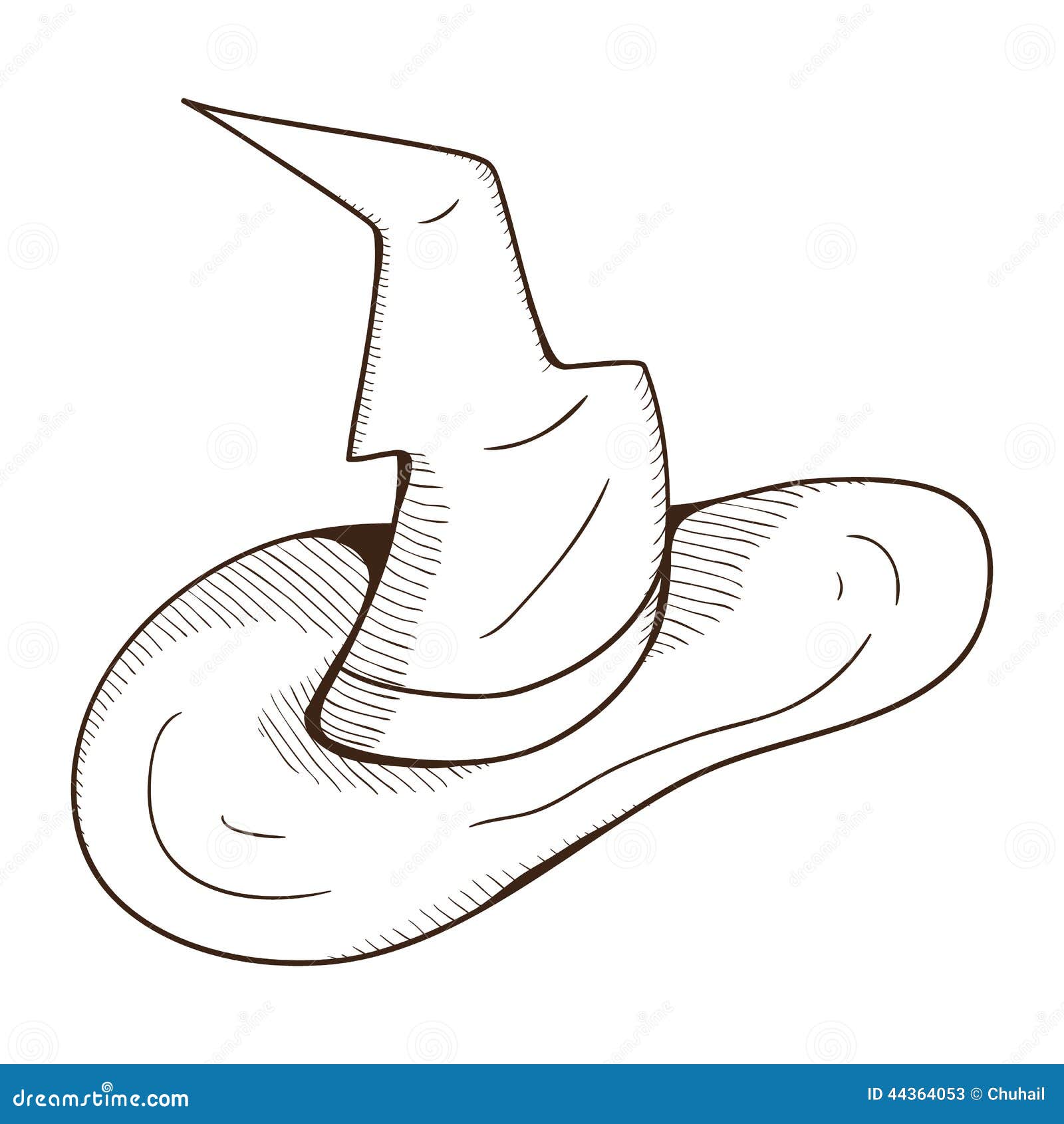 Old Witch In A Cone Hat Holding A Crystal Ball And Foretelling The ...