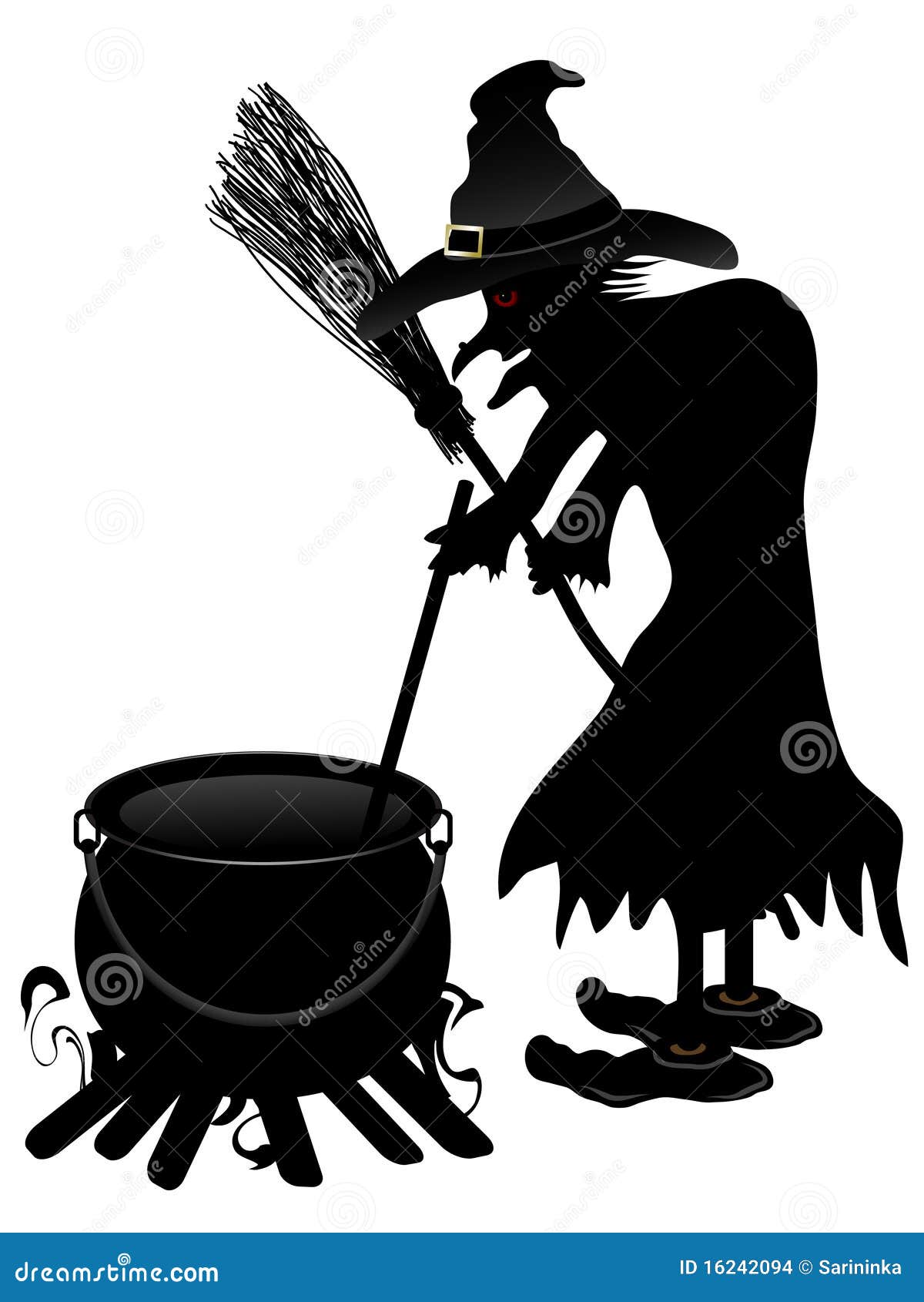 Witch cooking stock vector. Illustration of abstract - 16242094