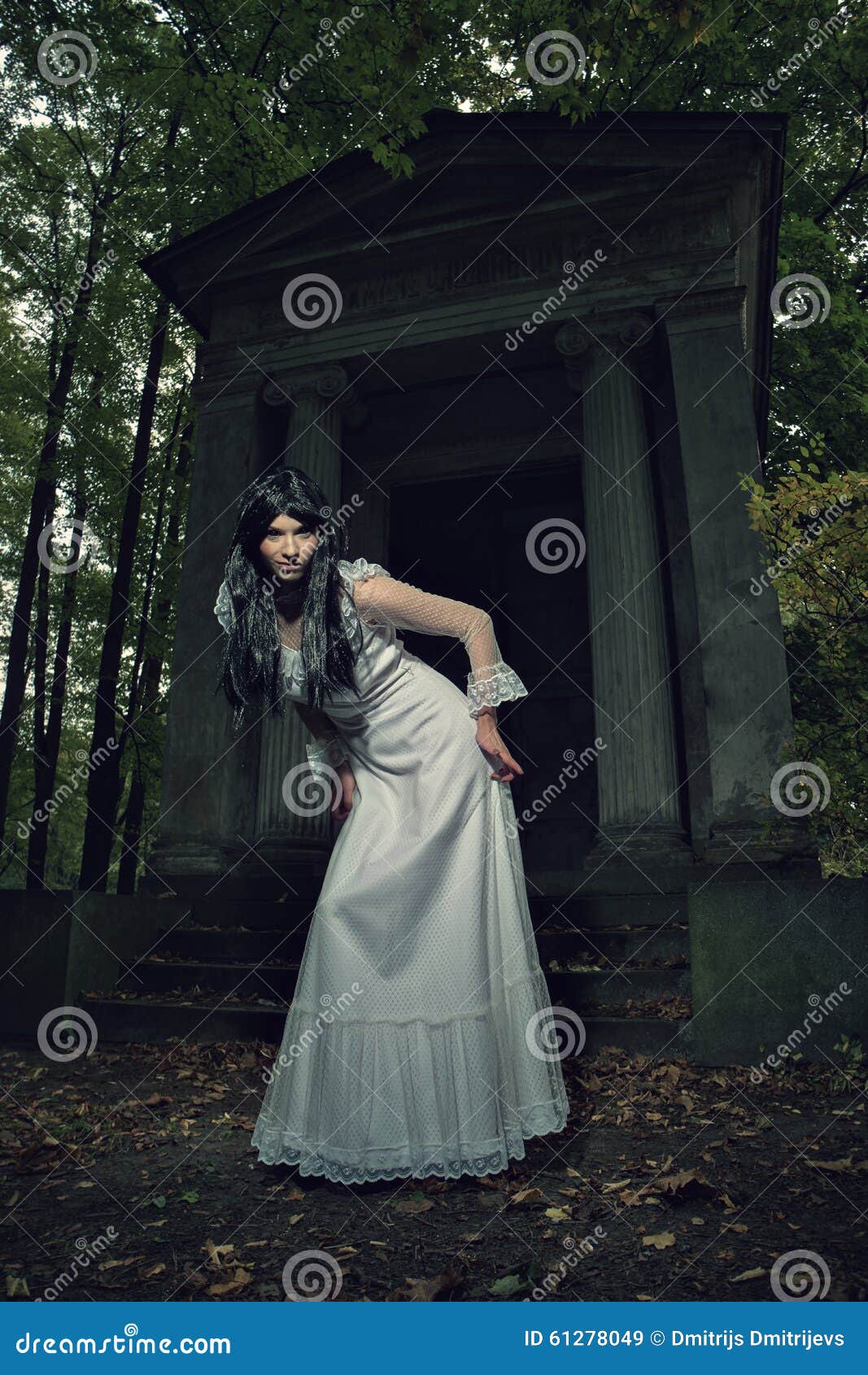 Witch from a Crypt in the Cemetery Stock Image - Image of mystery ...