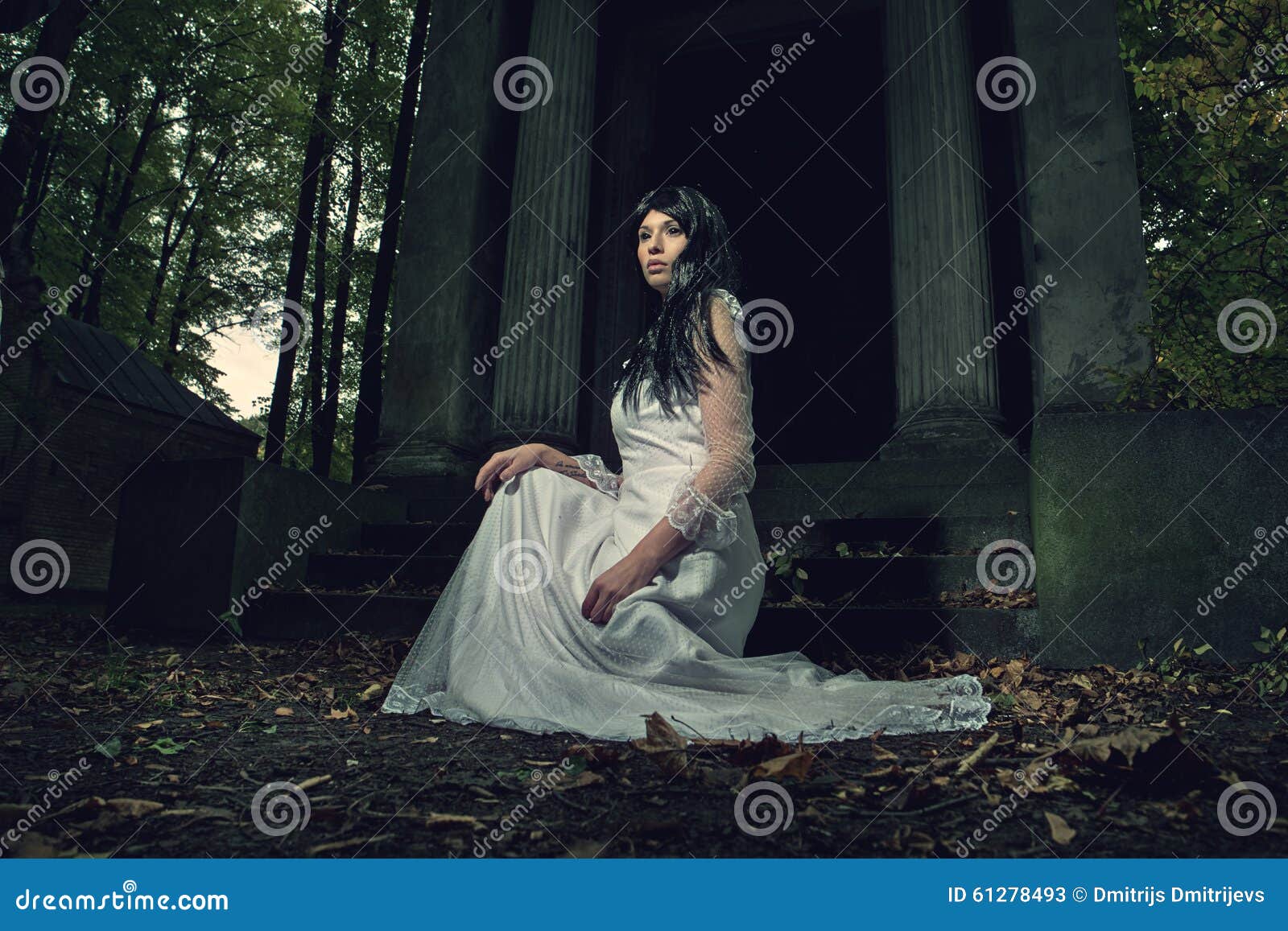 Witch from a Crypt in the Cemetery Stock Image - Image of evil, crypt ...