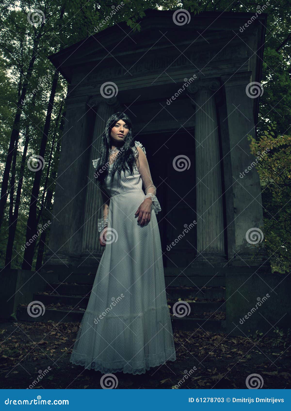 Witch from a Crypt in the Cemetery Stock Image - Image of fear, magic ...