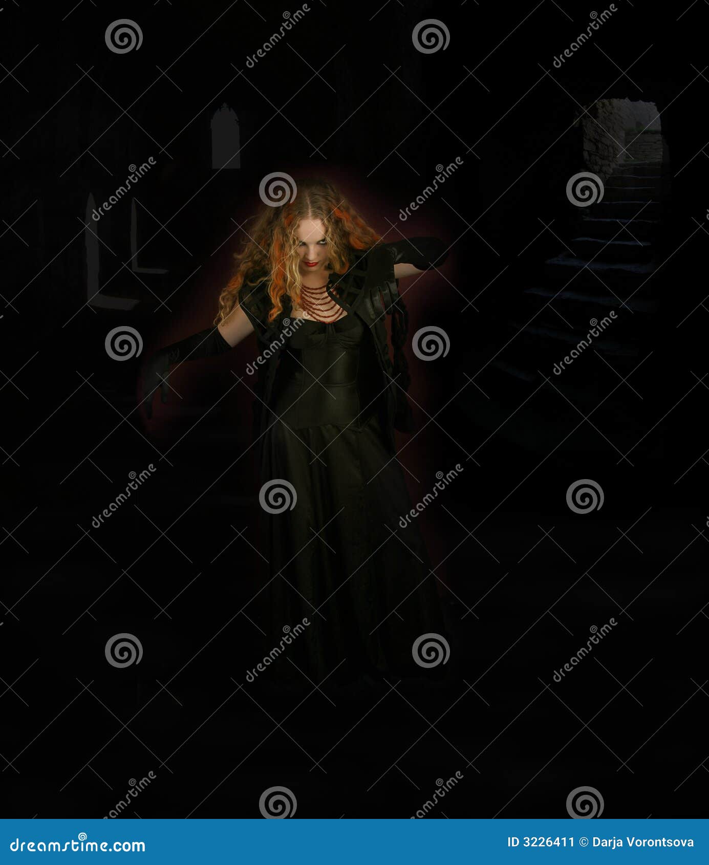 Witch dancing in monastery stock image. Image of frightening - 3226411