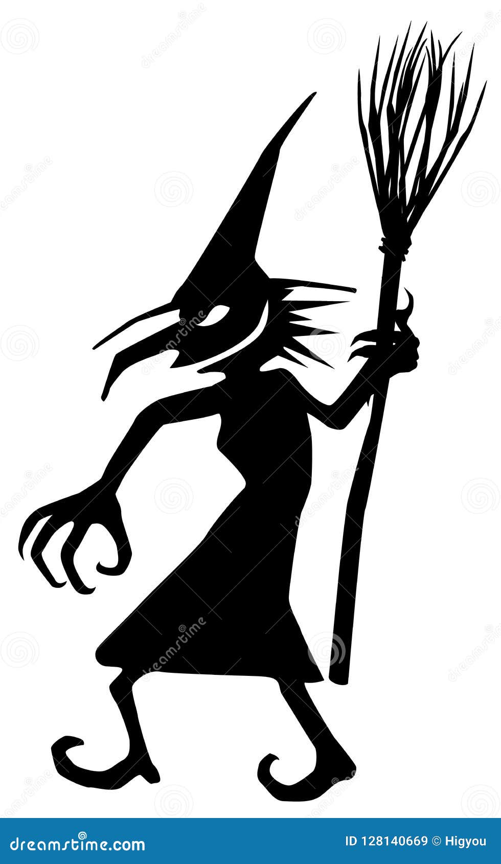 Witch Evil Stencil stock vector. Illustration of cutout - 128140669