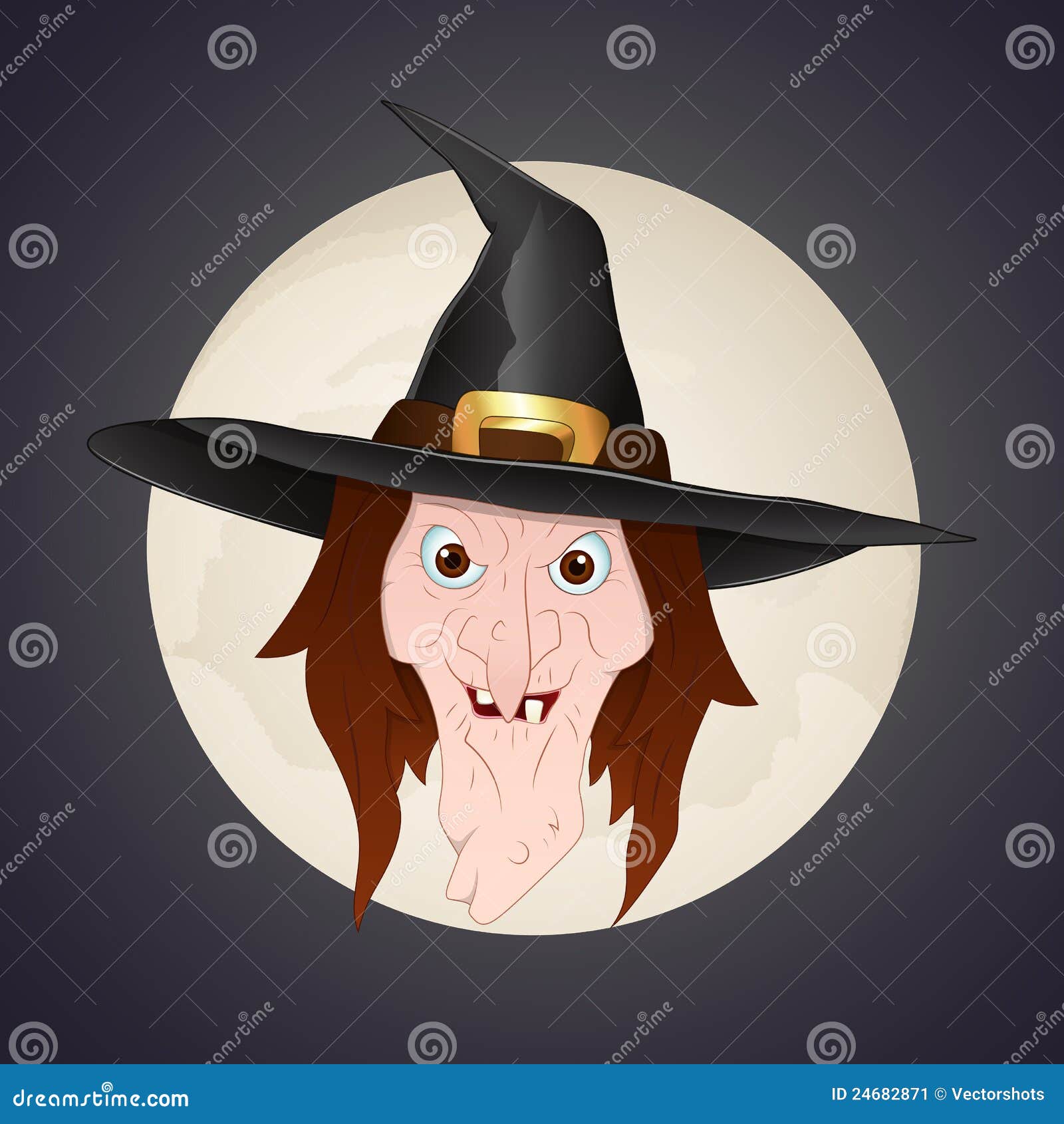 Witch Face stock illustration. Illustration of character - 24682871