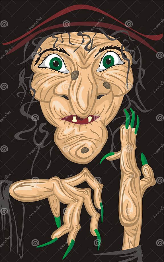 Witch face stock vector. Illustration of spooky, voodoo - 26924996