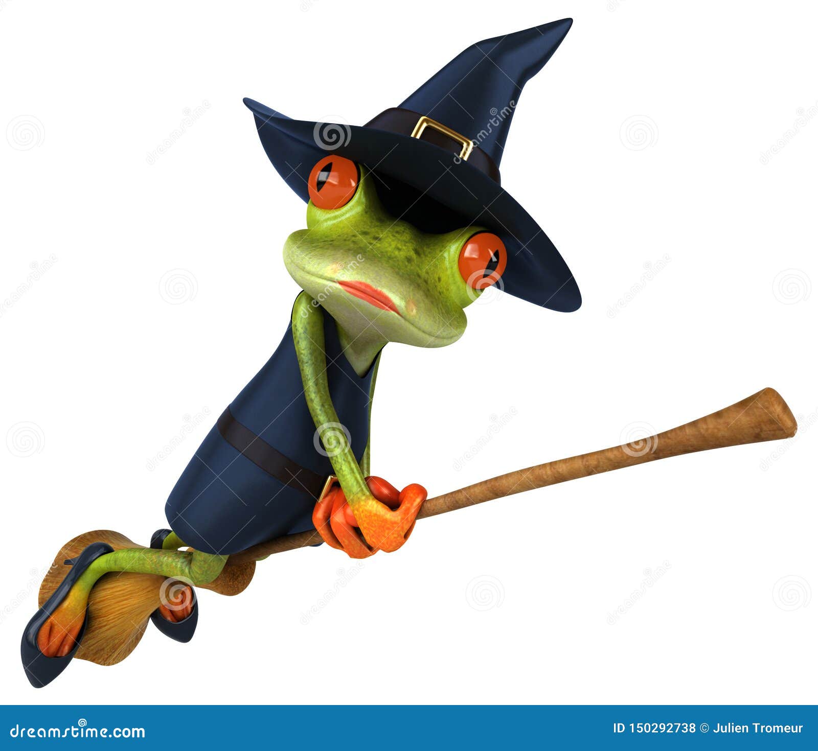 Witch Frog - 3D Illustration Stock Illustration - Illustration of ...