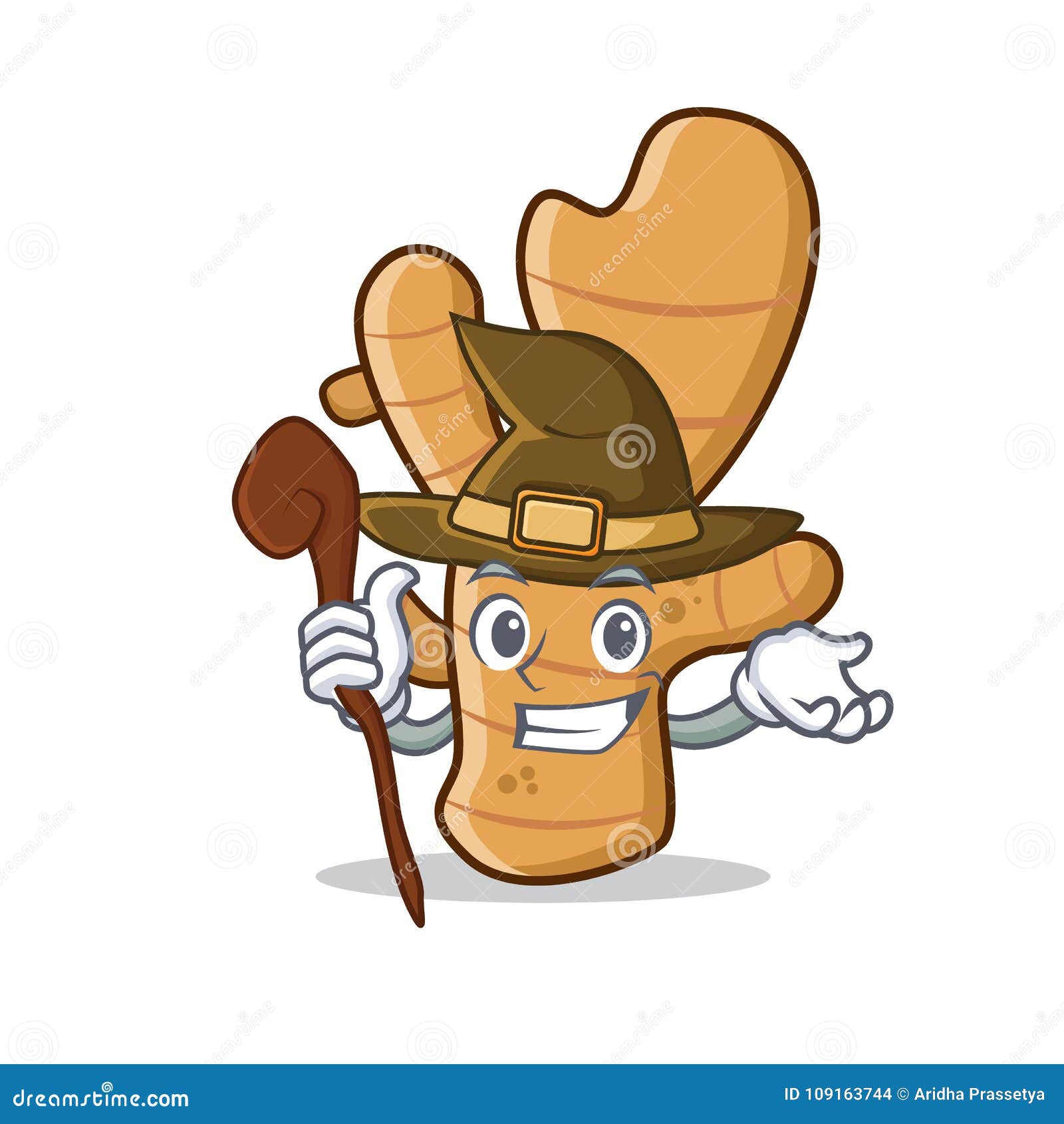 Witch Ginger Mascot Cartoon Style Stock Vector - Illustration of ...