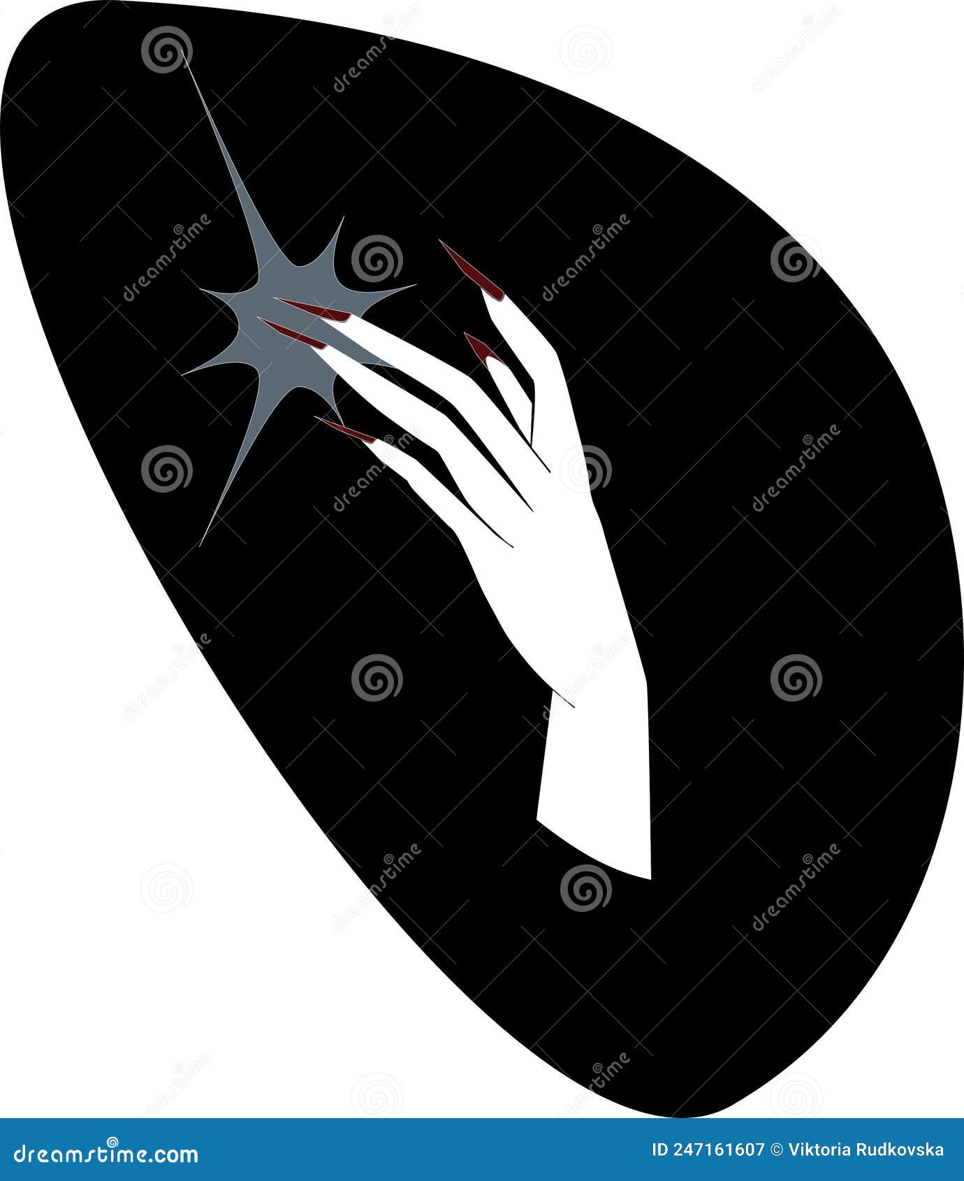 Witch Hand. the Enchanted Witch Casts a Spell. Vector. Stock ...