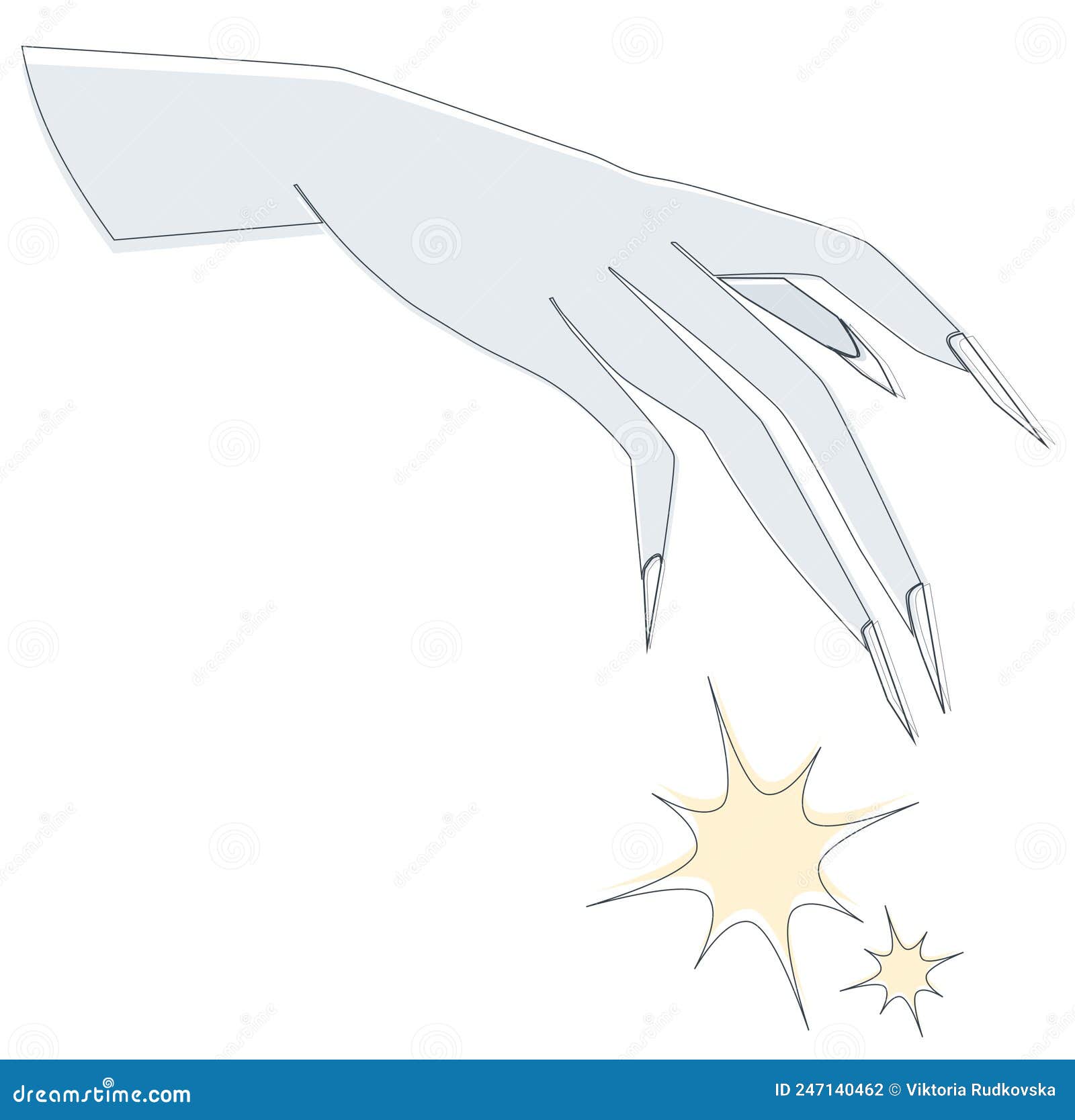 Witch Hand. the Enchanted Witch Casts a Spell. Vector. Stock Vector ...