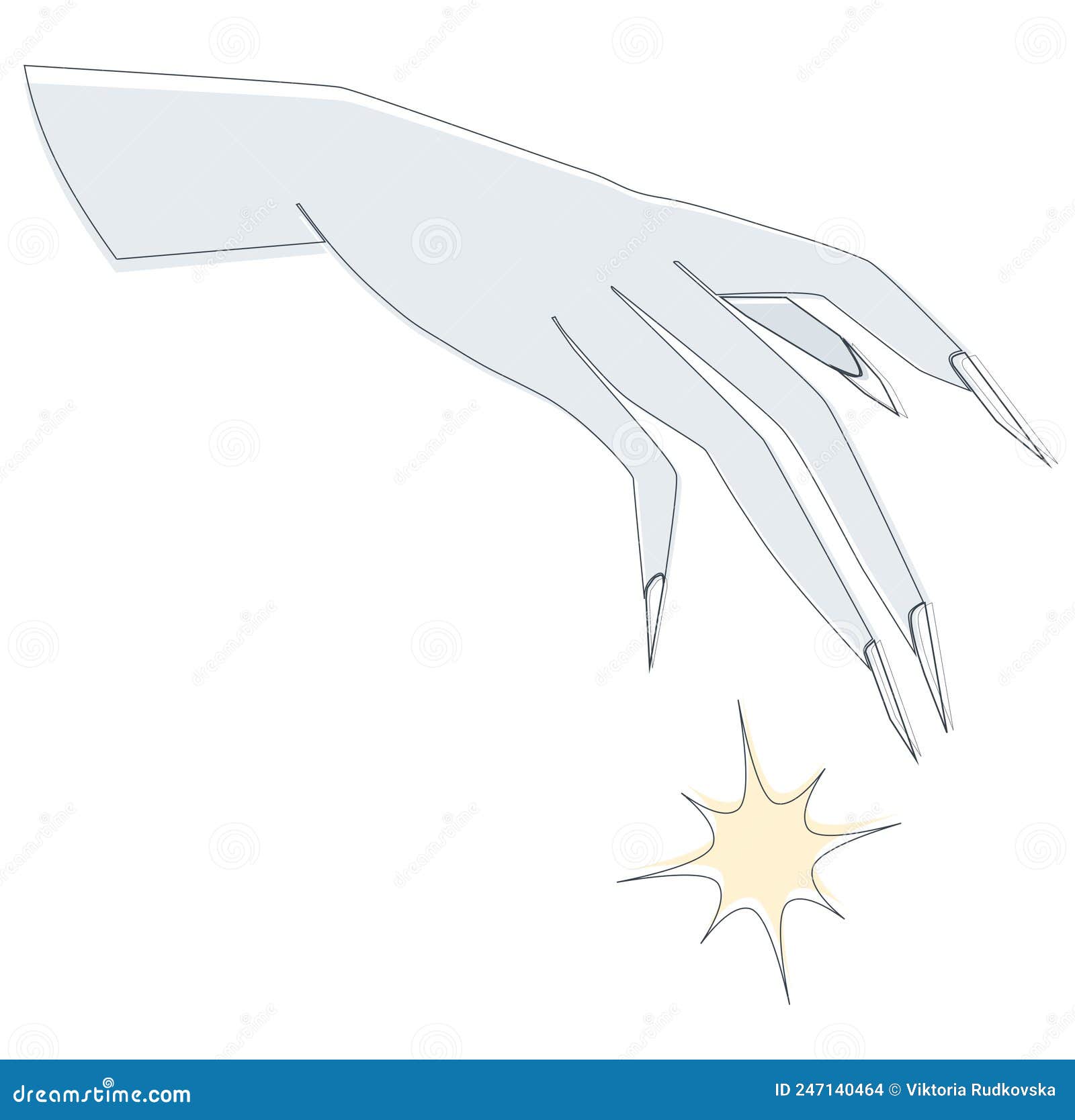 Witch Hand. the Enchanted Witch Casts a Spell. Vector. Stock Vector ...