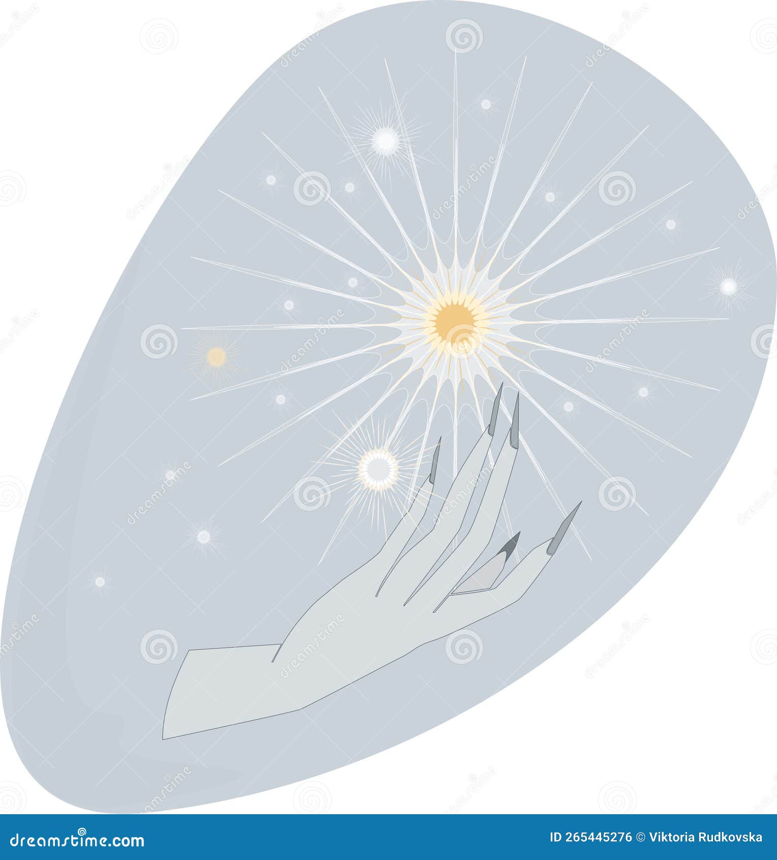 The Enchanted Witch Casts A Spell. Alchemical Transformations. Hands ...