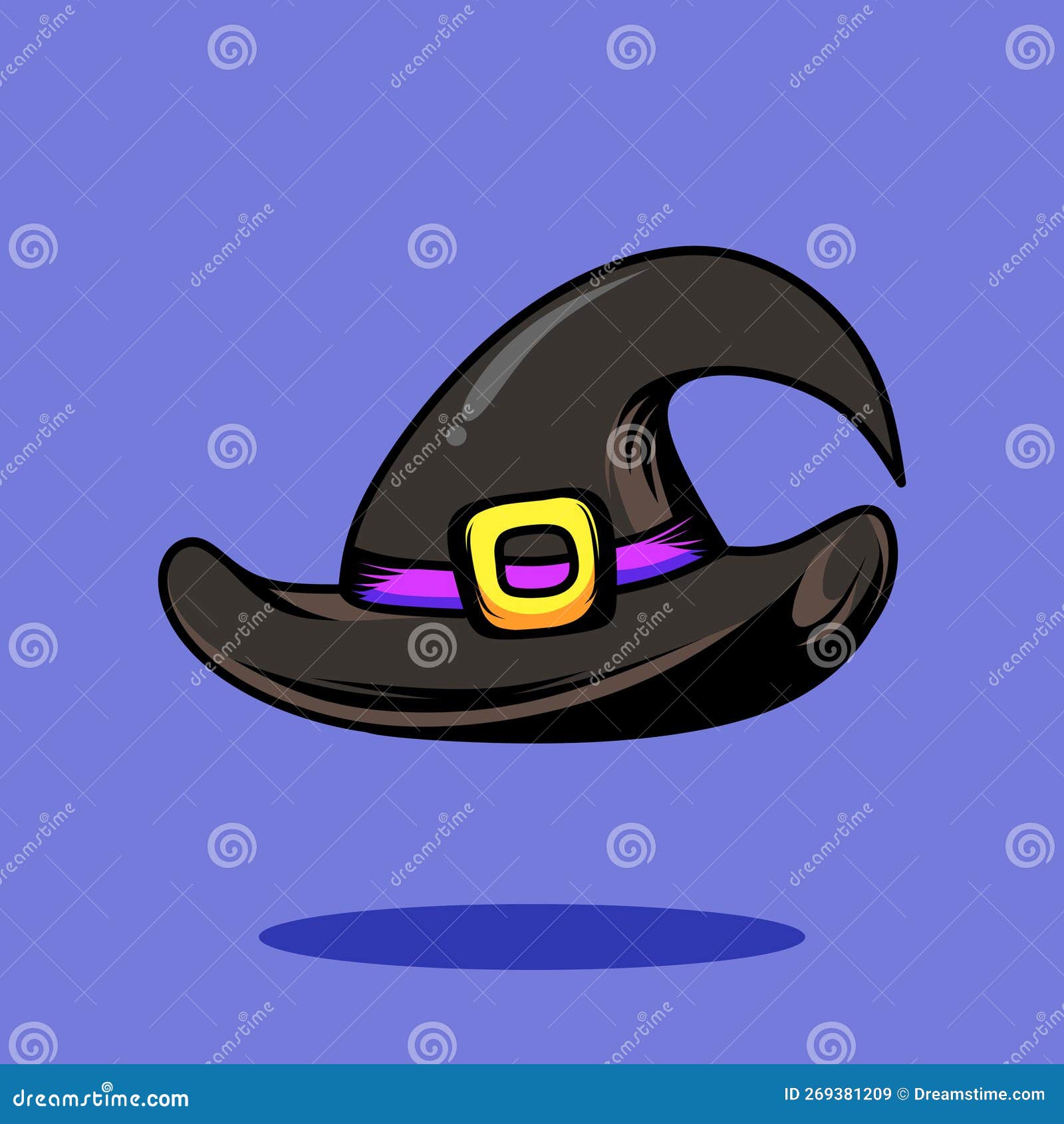 Witch hat cartoon stock vector. Illustration of witch - 269381209