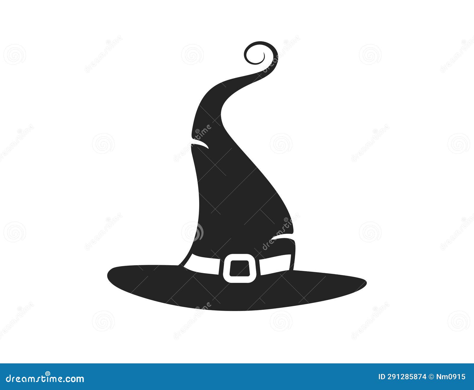 Witch Hat Icon. Halloween and Wizard Symbol Stock Vector - Illustration ...
