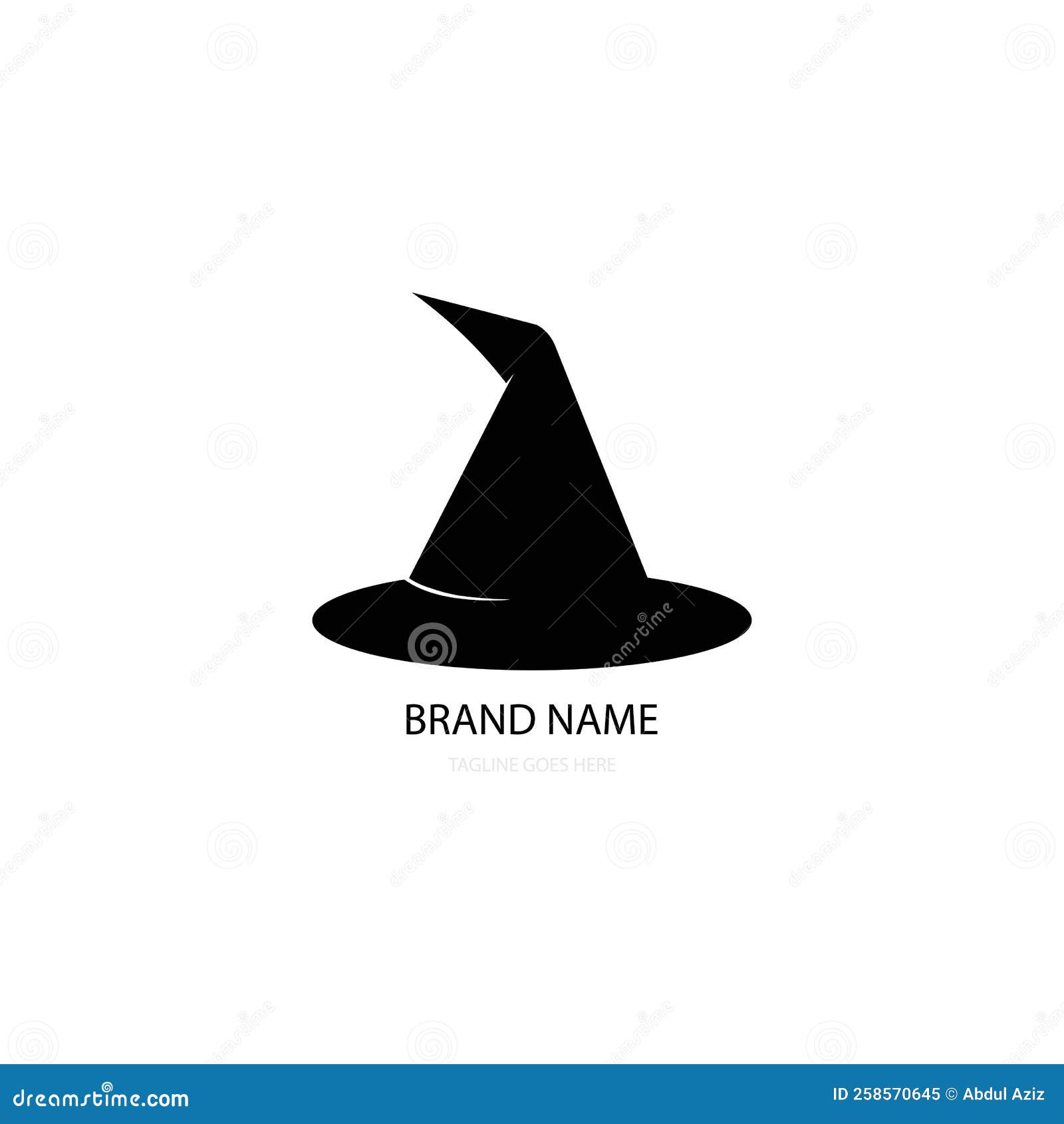 Witch hat icon logo vector stock vector. Illustration of sign - 258570645