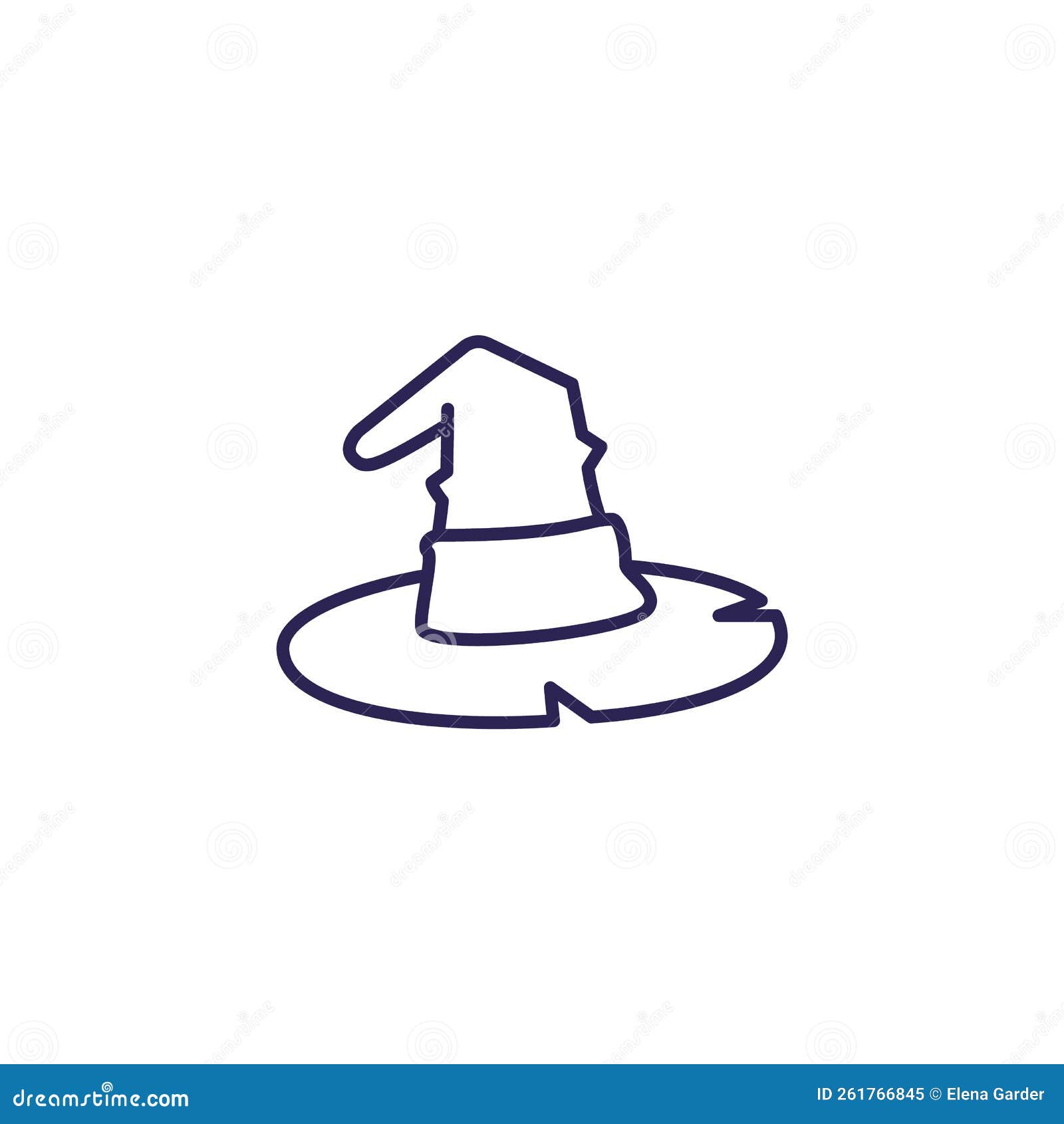 Wizard Outline Coloring Drawing Vector Illustration | CartoonDealer.com ...