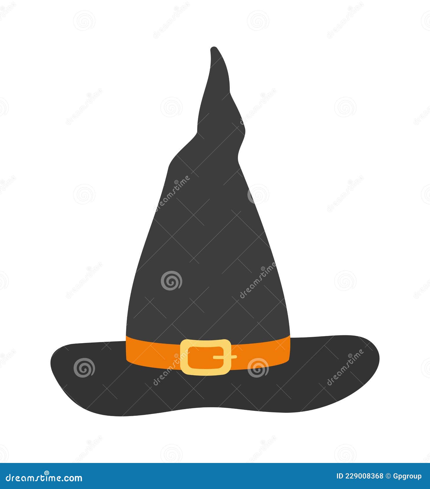 Witch hat illustration stock vector. Illustration of magician - 229008368