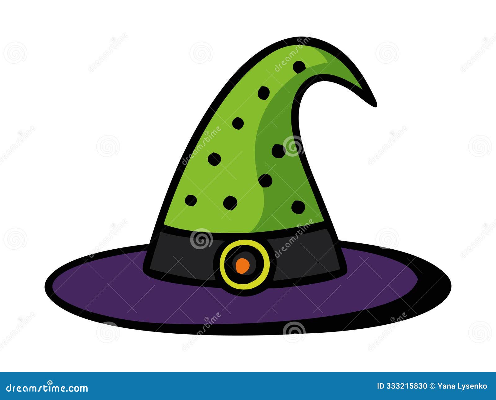 Witch Hat Isolated on a White Background. Wizard Pointed Hat Stock ...