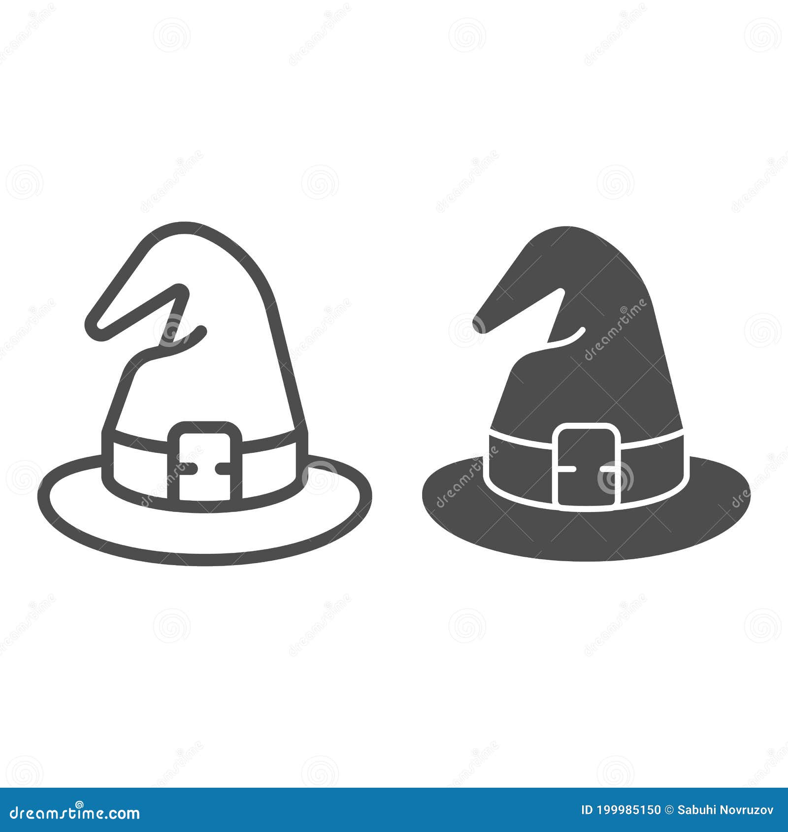 Wizard Outline Coloring Drawing Vector Illustration | CartoonDealer.com ...