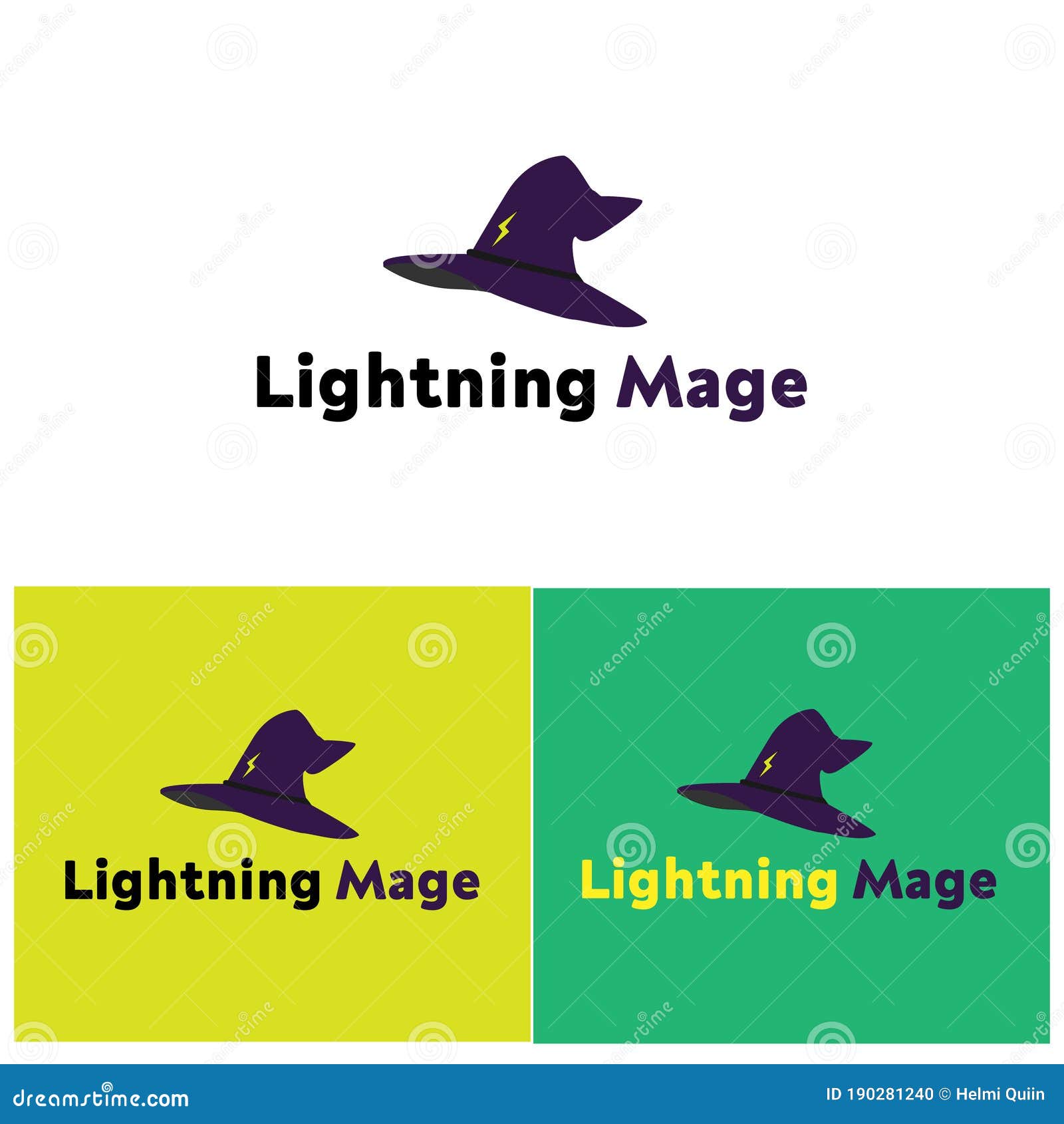 Lightning Mage Logo stock vector. Illustration of icon - 190281240