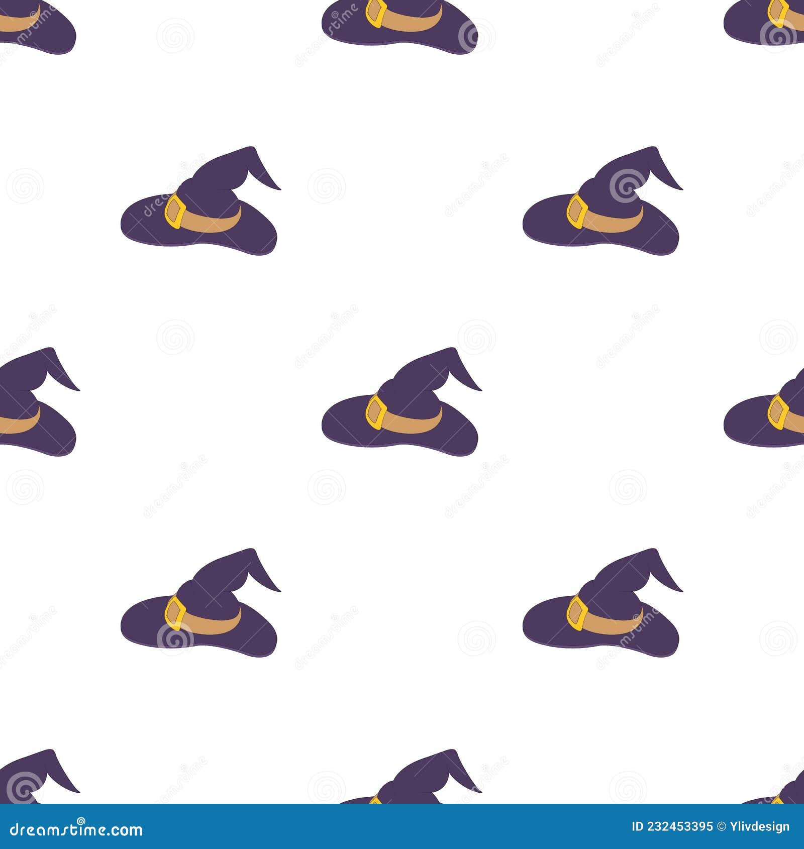 Witch Hat Pattern Seamless Vector Stock Vector - Illustration of ...