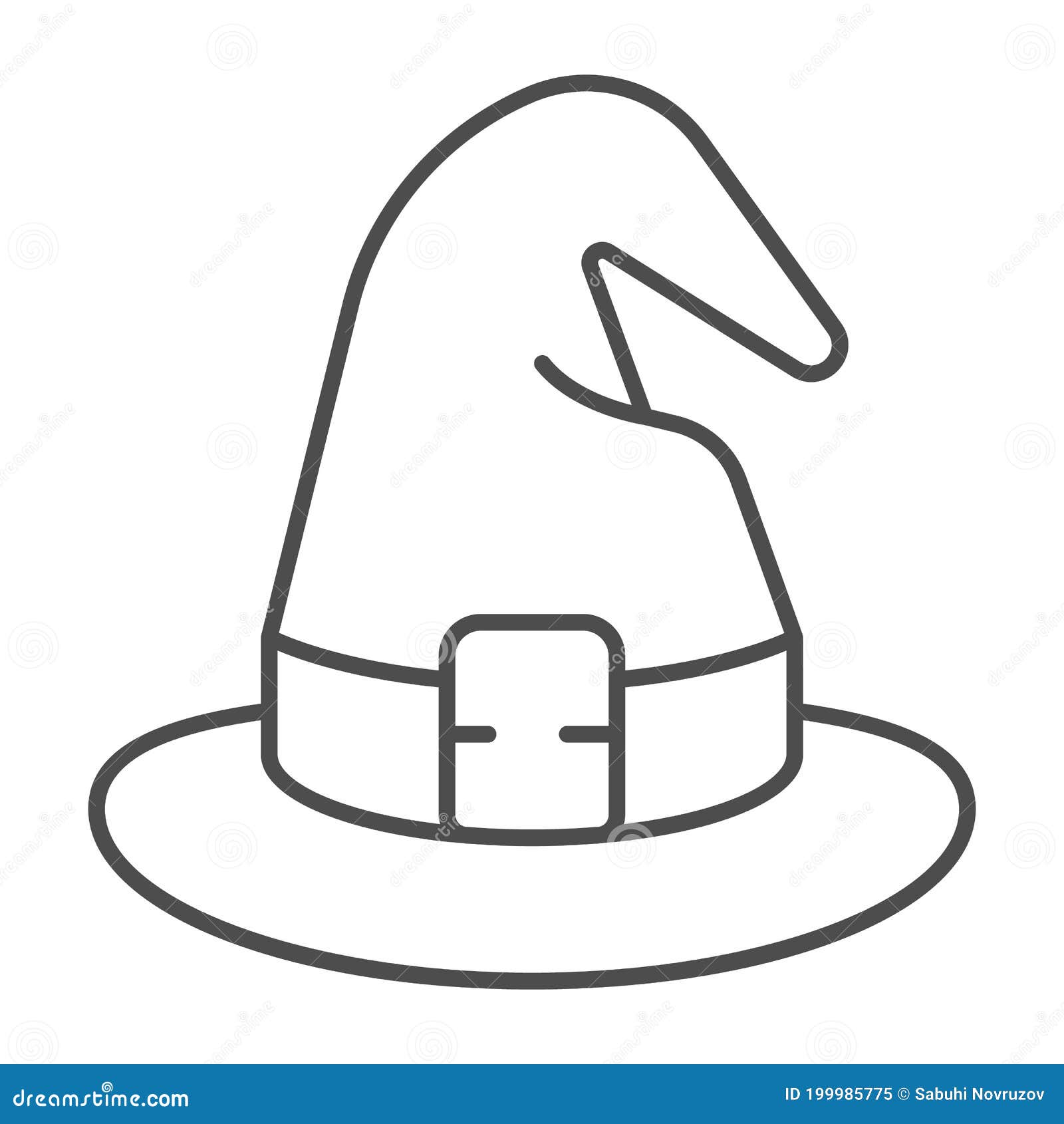 Wizard Outline Coloring Drawing Vector Illustration | CartoonDealer.com ...