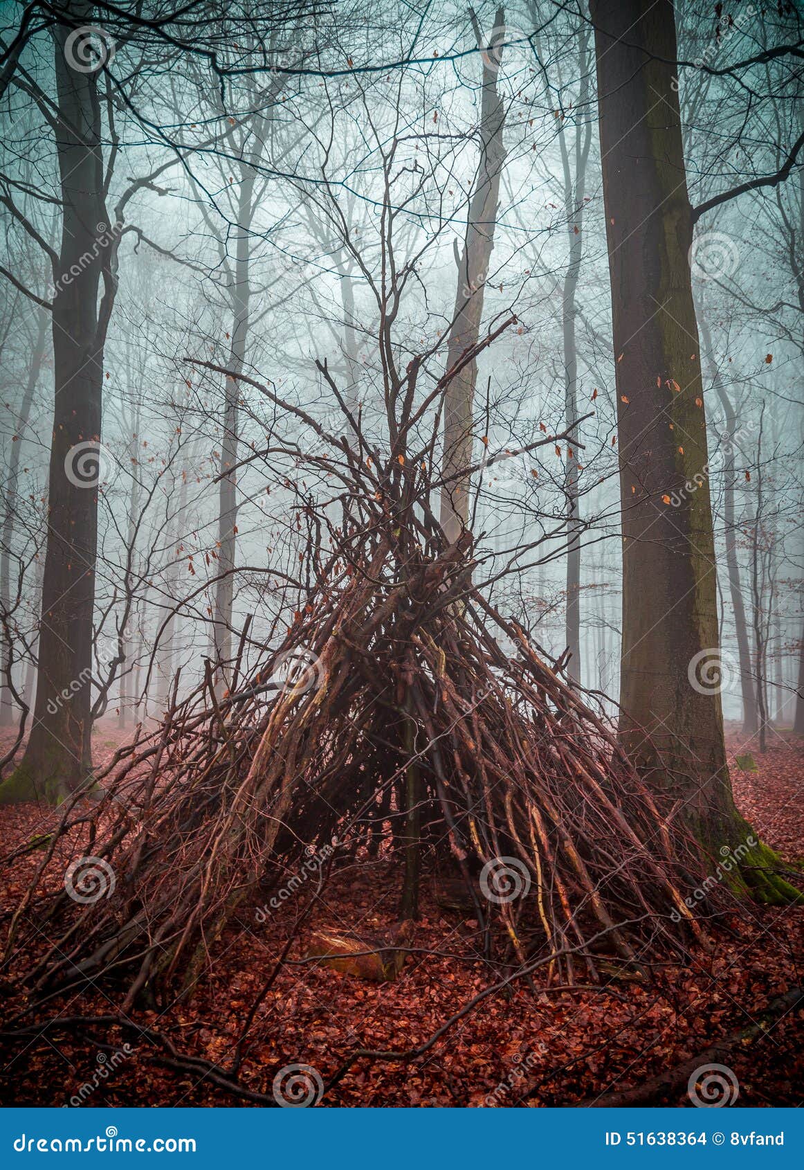 Witch House in the Forest with Fog Stock Photo - Image of mist, shelter ...