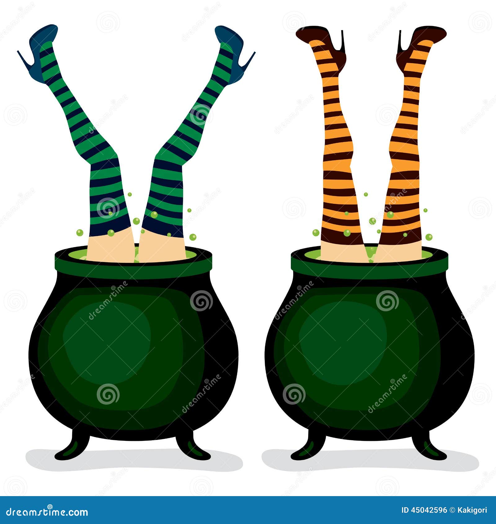 Witch Legs from Cauldron stock vector. Illustration of halloween - 45042596