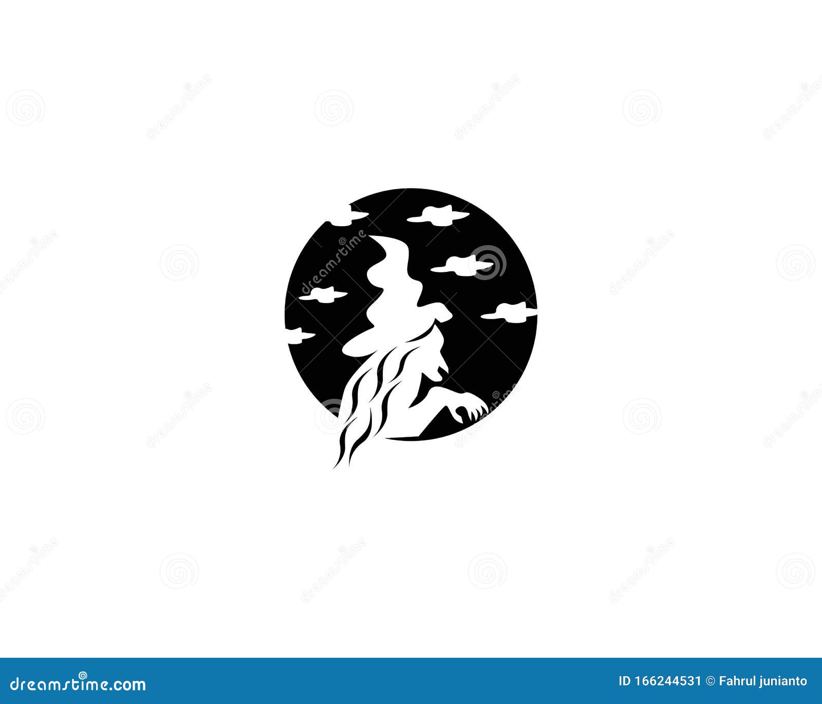 Witch Logo Design Vector Illustration Template Stock Vector ...