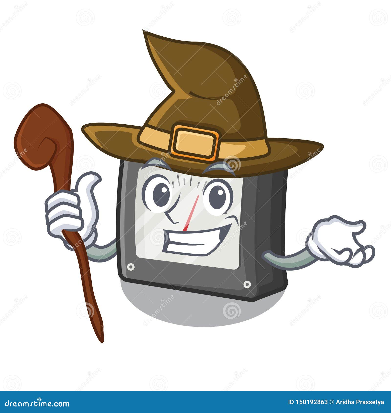 Witch Meter Ampere in the Character Box Stock Vector - Illustration of ...