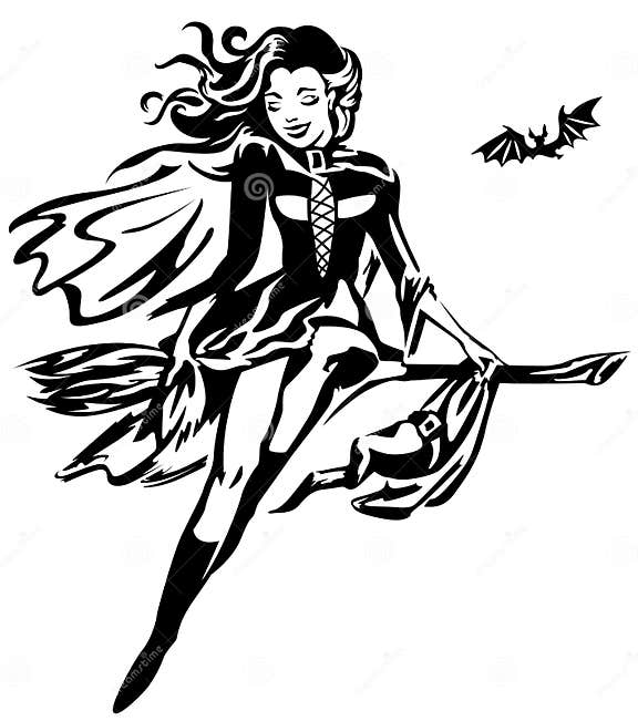 Witch Pin-up stock vector. Illustration of devil, person - 26609350