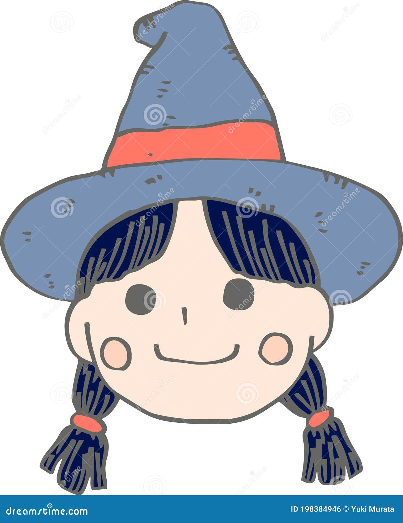 Witch`s face stock vector. Illustration of event, children - 198384946