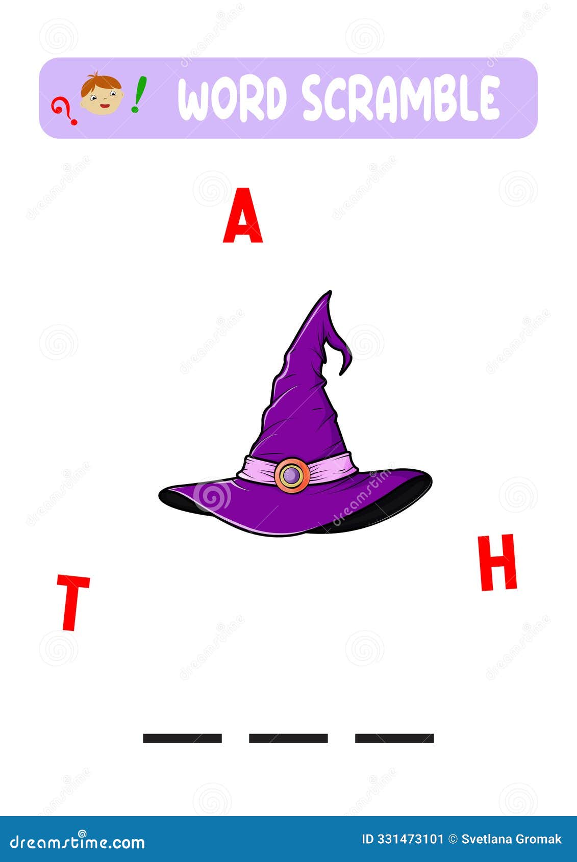 Cow Word Scramble . Educational Game For Kids. English Language ...