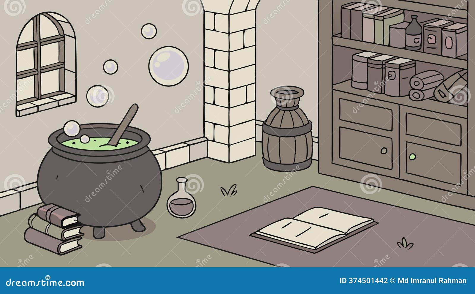 Spell Casting Cauldron Witchcraft Template Stock Photography ...