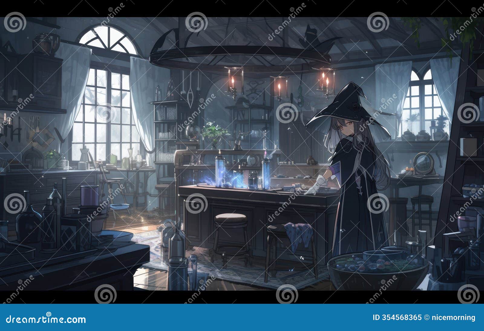 A Witch S Workshop. Created by Generative Artificial Intelligence Stock ...